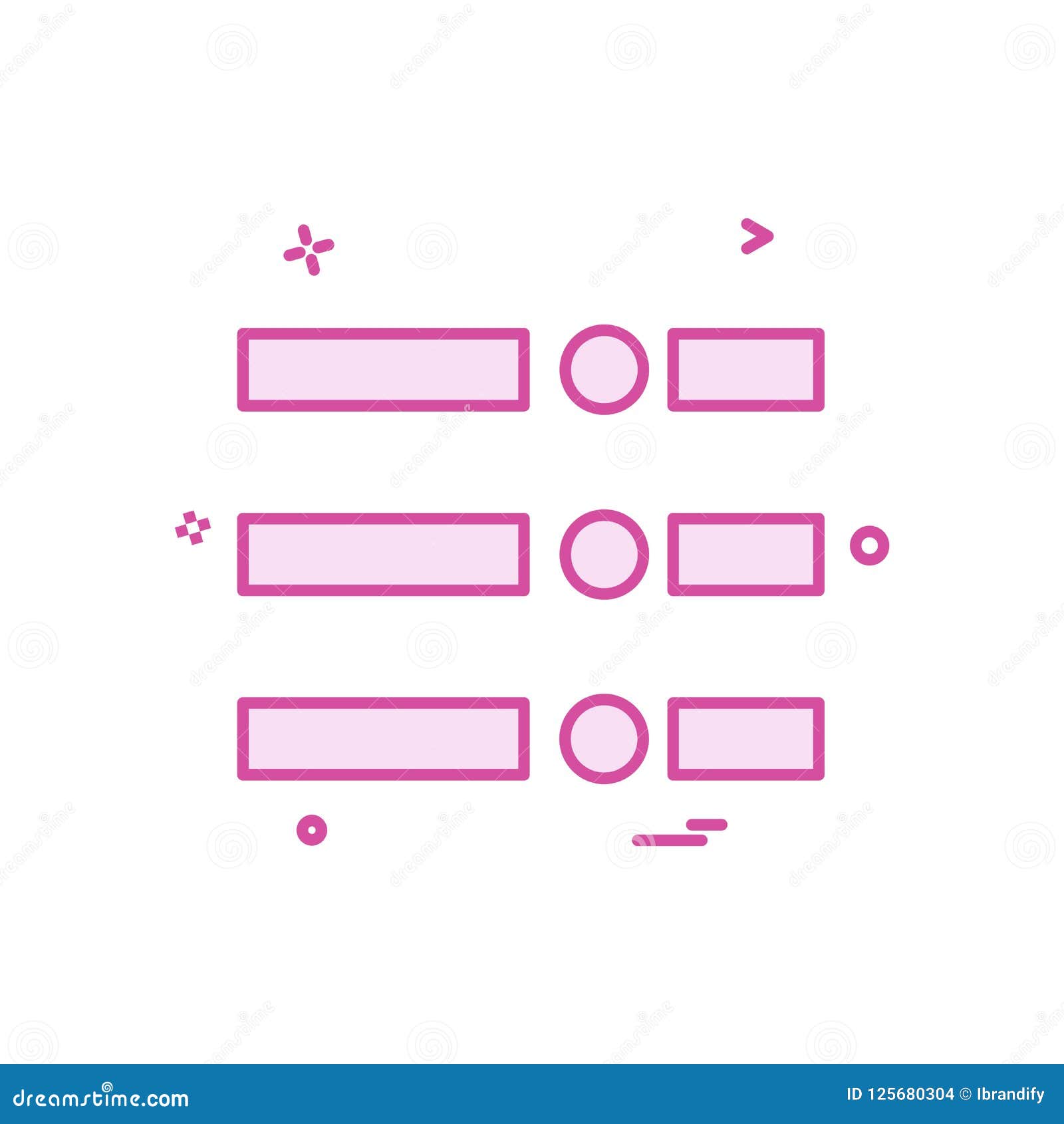 Menu icon design vector stock vector. Illustration of element - 125680304