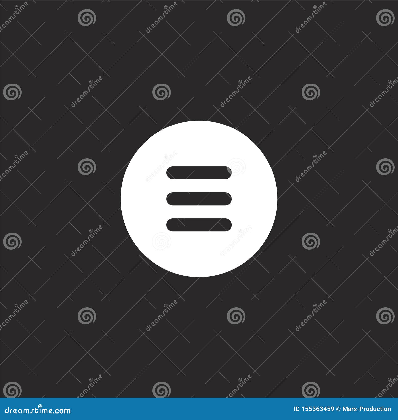 Menu Icon. Filled Menu Icon for Website Design and Mobile, App ...