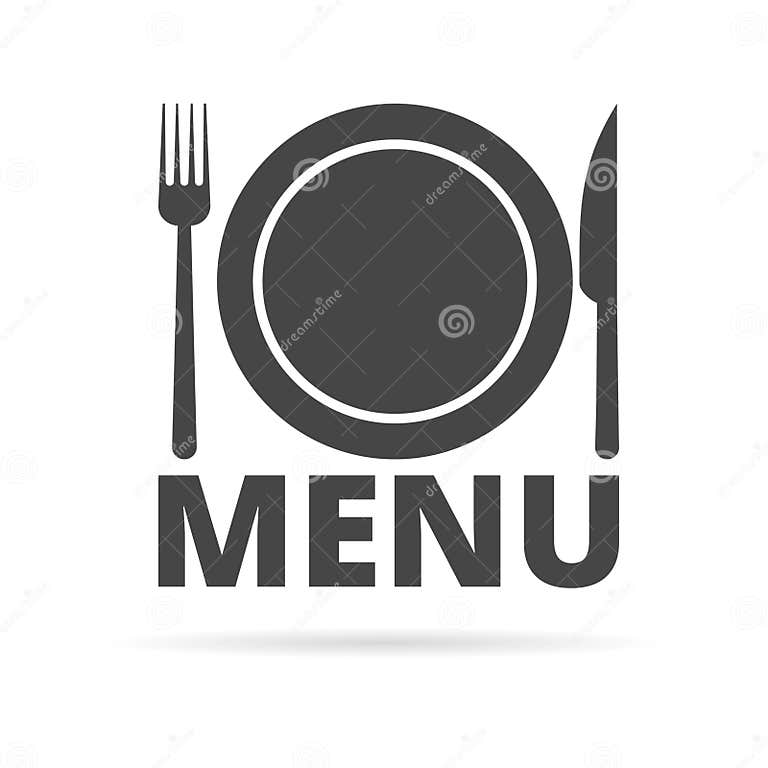Menu icon, restaurant sign stock vector. Illustration of dinner - 117524805
