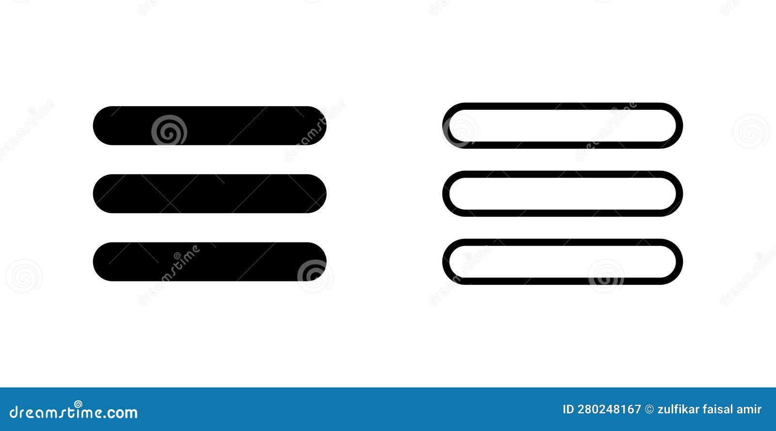 Menu Icon . Web Menu Icon. Hamburger Menu Symbol Stock Vector ...