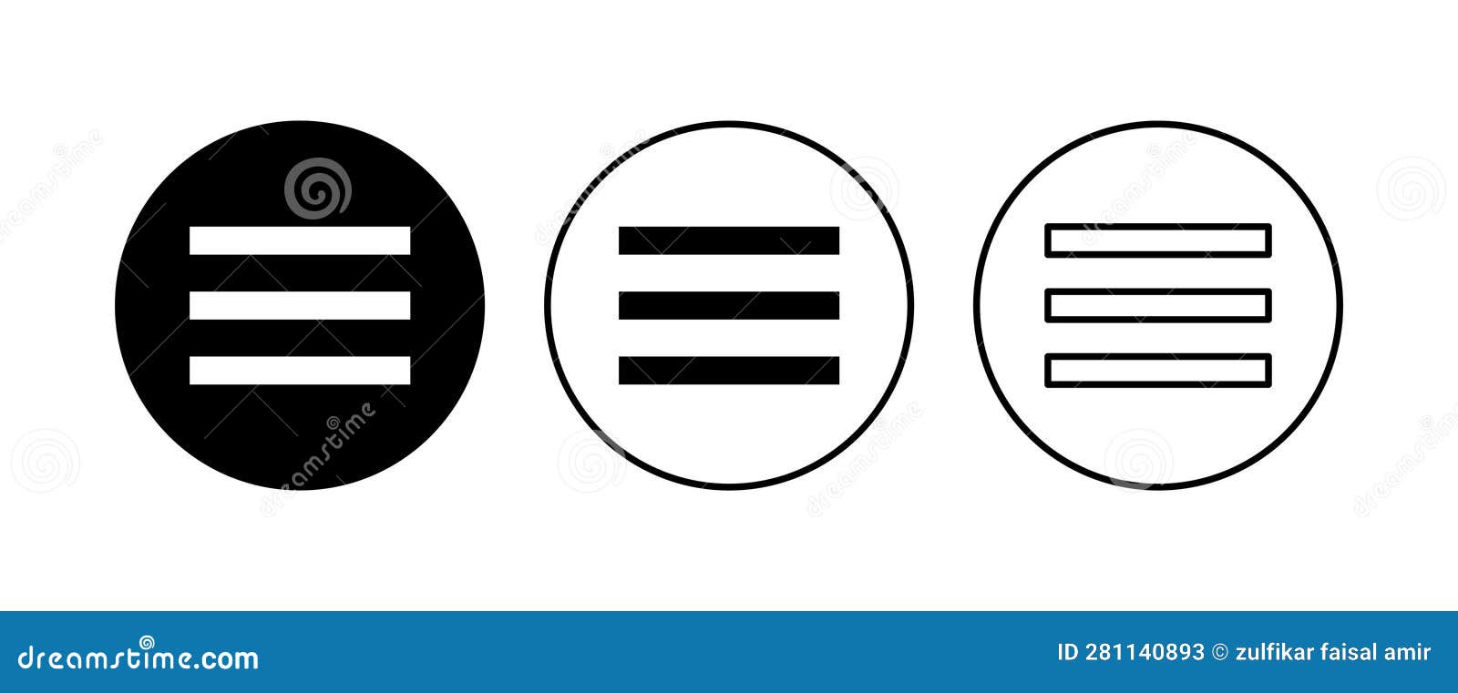Menu Icon . Web Menu Icon. Hamburger Menu Symbol Stock Vector ...