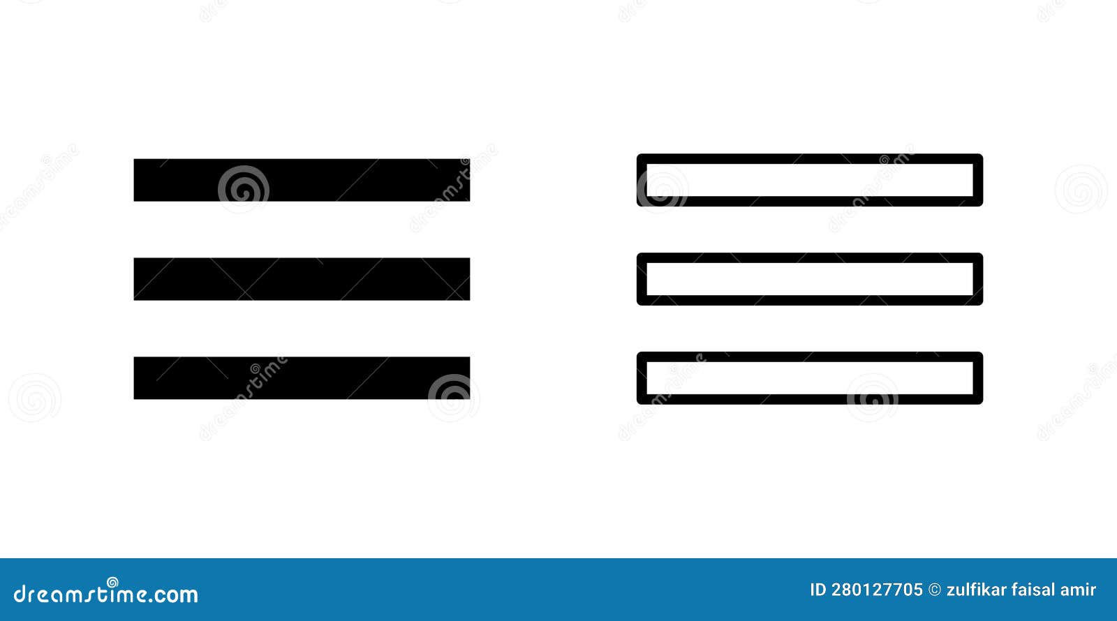 Menu Icon . Web Menu Icon. Hamburger Menu Symbol Stock Vector ...
