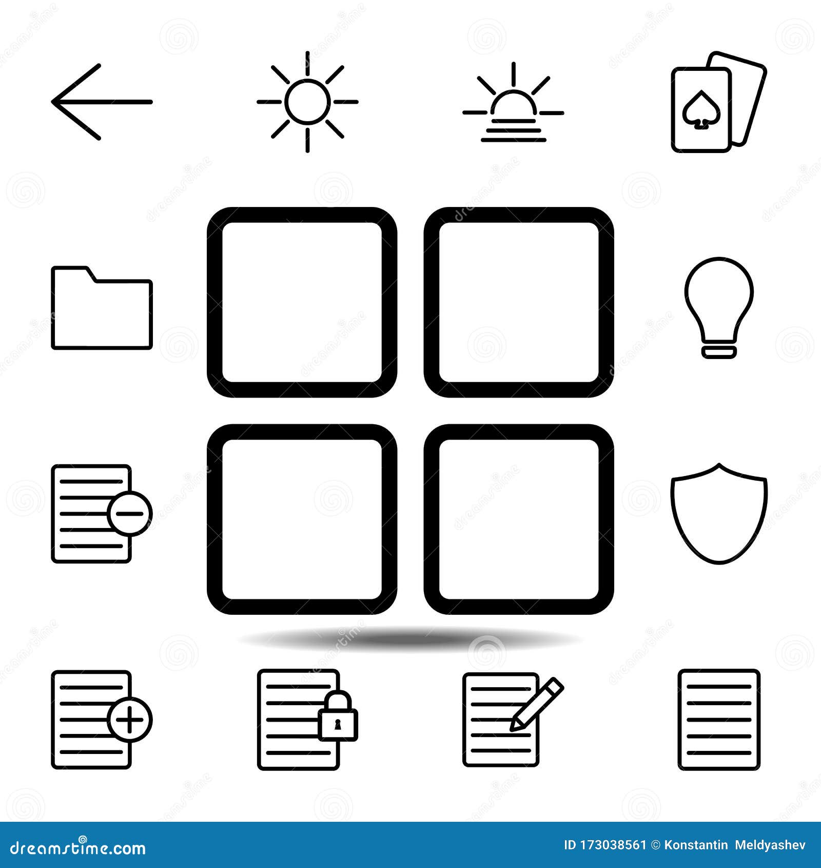Menu Icon. Simple Thin Line, Outline Vector Element of Minimalistic, Web Icons Set for UI and UX ...