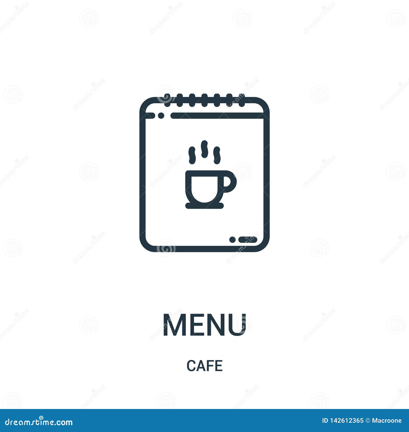 Menu Icon Vector from Cafe Collection. Thin Line Menu Outline Icon ...
