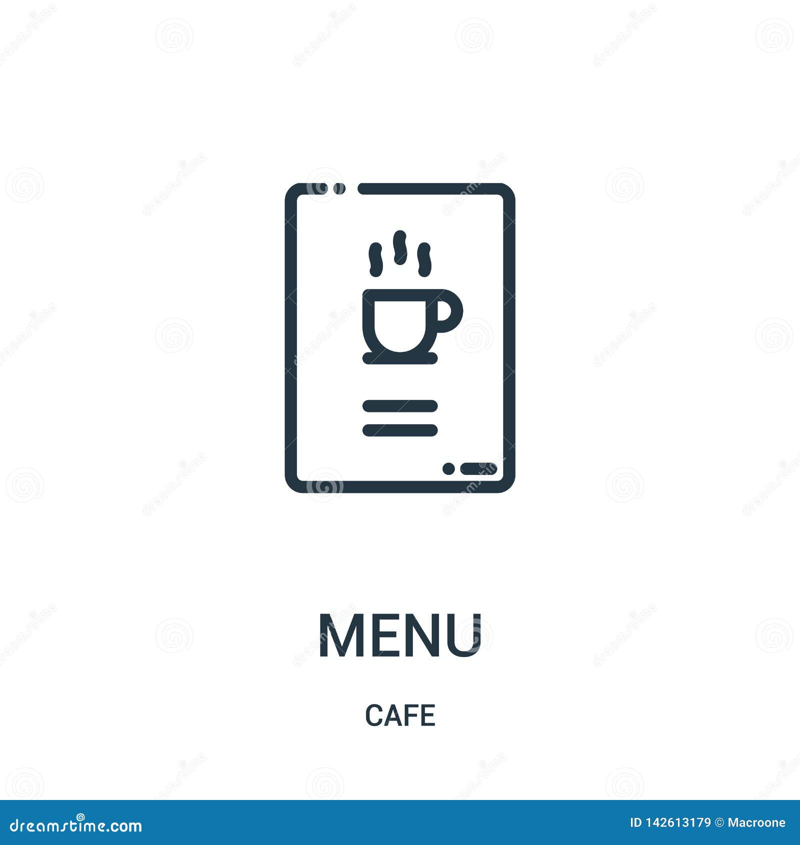 Menu Icon Vector from Cafe Collection. Thin Line Menu Outline Icon ...