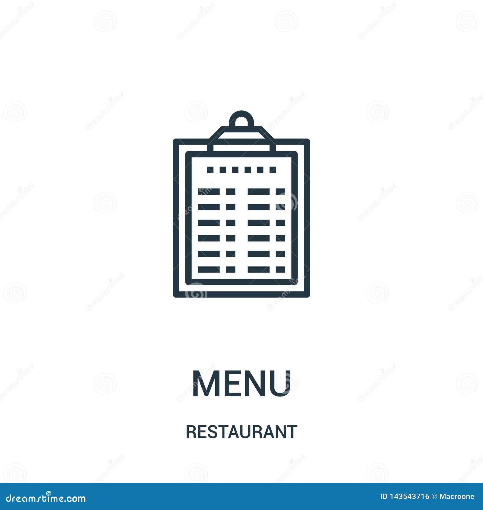 Menu Icon Vector from Restaurant Collection. Thin Line Menu Outline ...