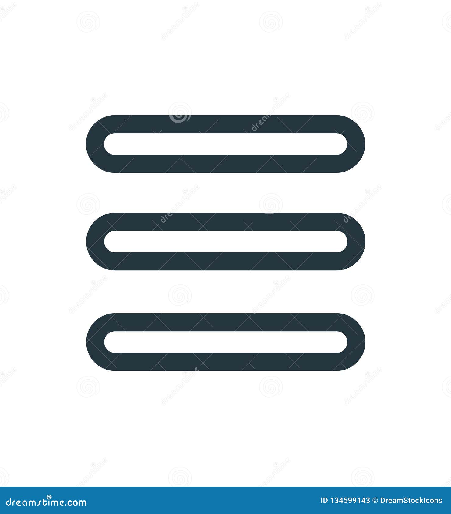 Menu Icon Vector Sign and Symbol Isolated on White Background, Menu ...