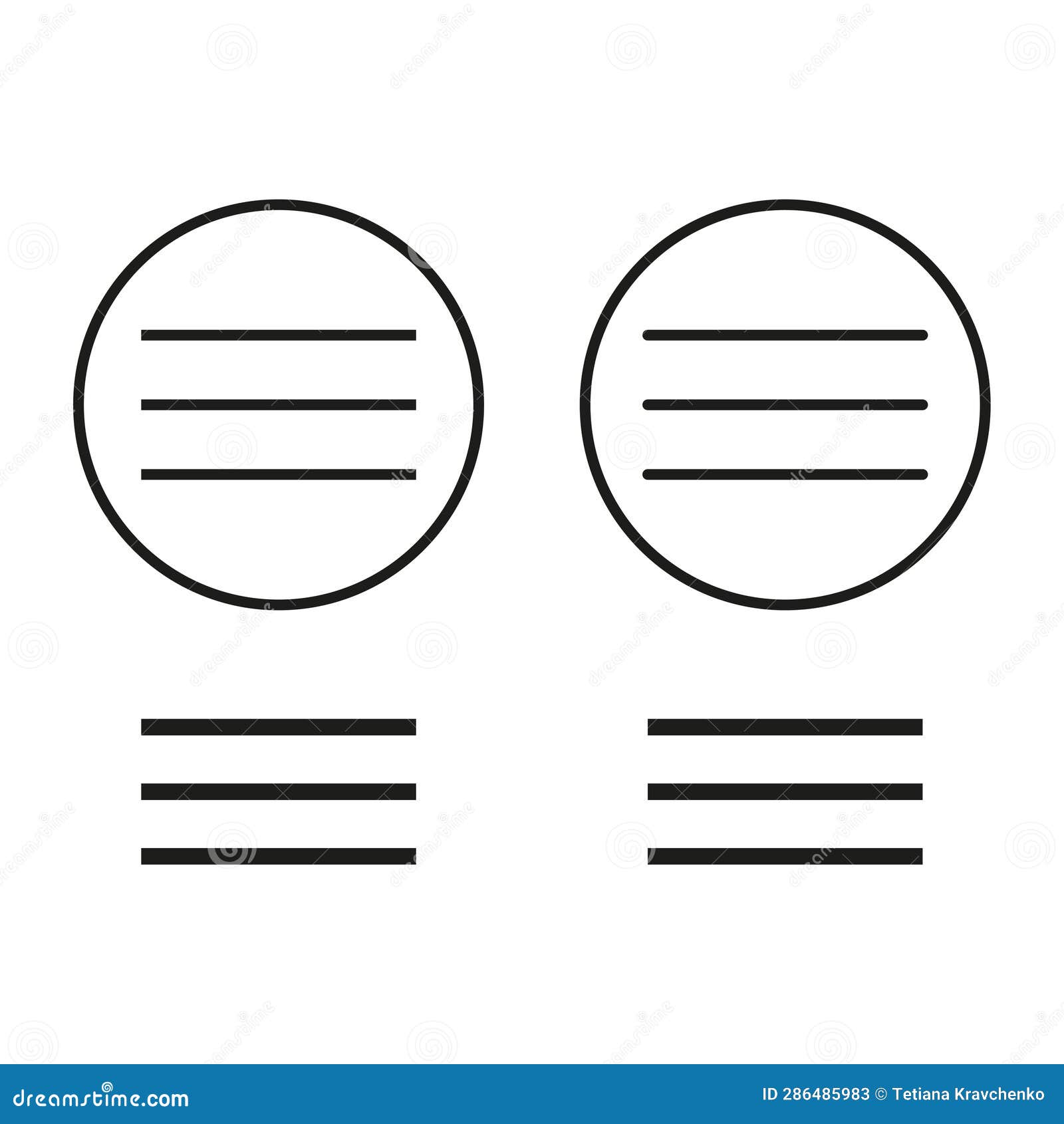 Menu Icon. Web Menu Icon. Stripes in a Circle. Menu Bars in a Circle ...
