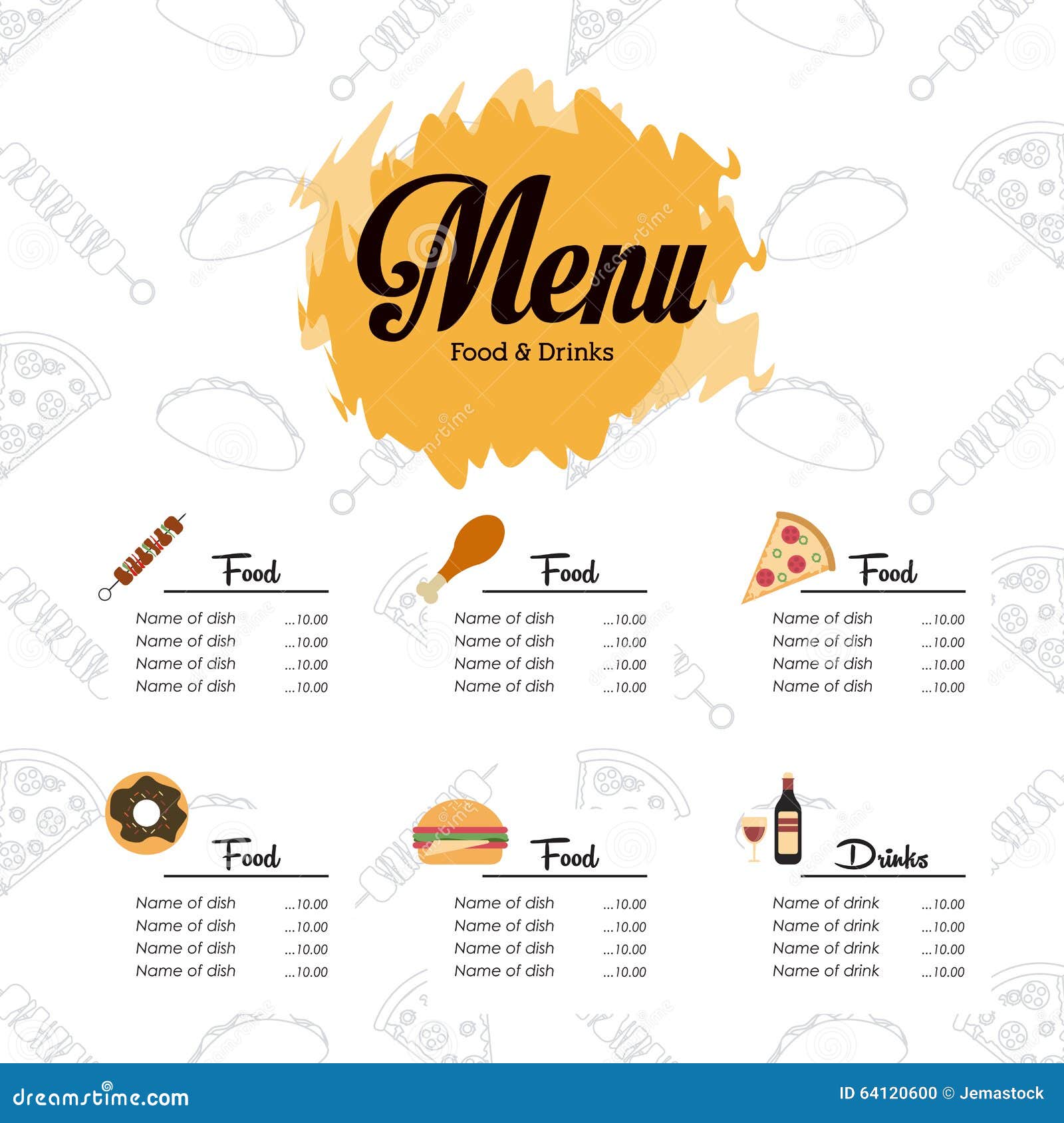 Menu icons design stock vector. Illustration of celebration - 64120600