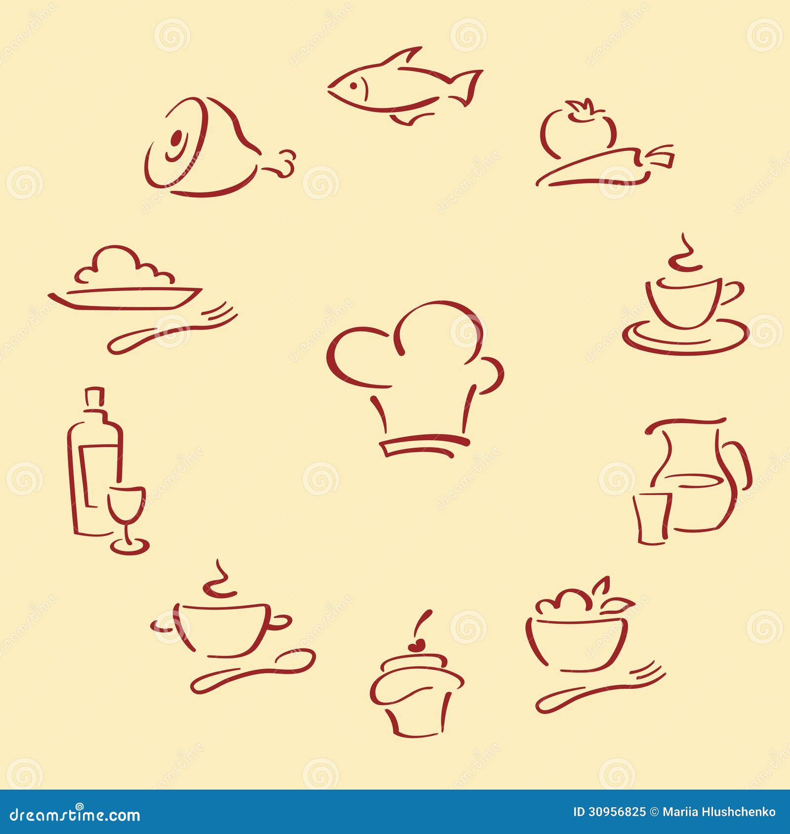 Menu icons stock vector. Illustration of element, alcoholic - 30956825