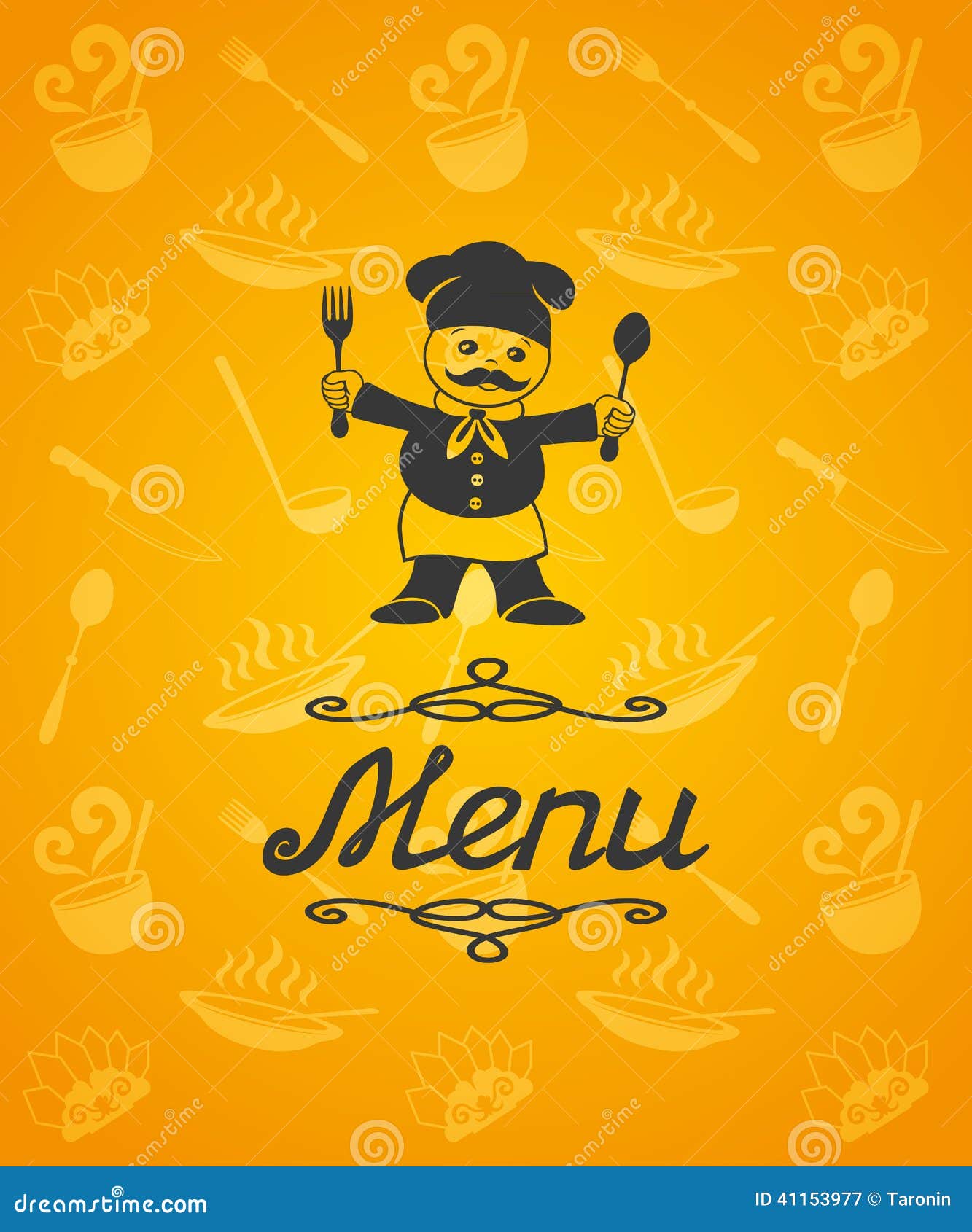 Menu illustration. stock vector. Illustration of elegant - 41153977