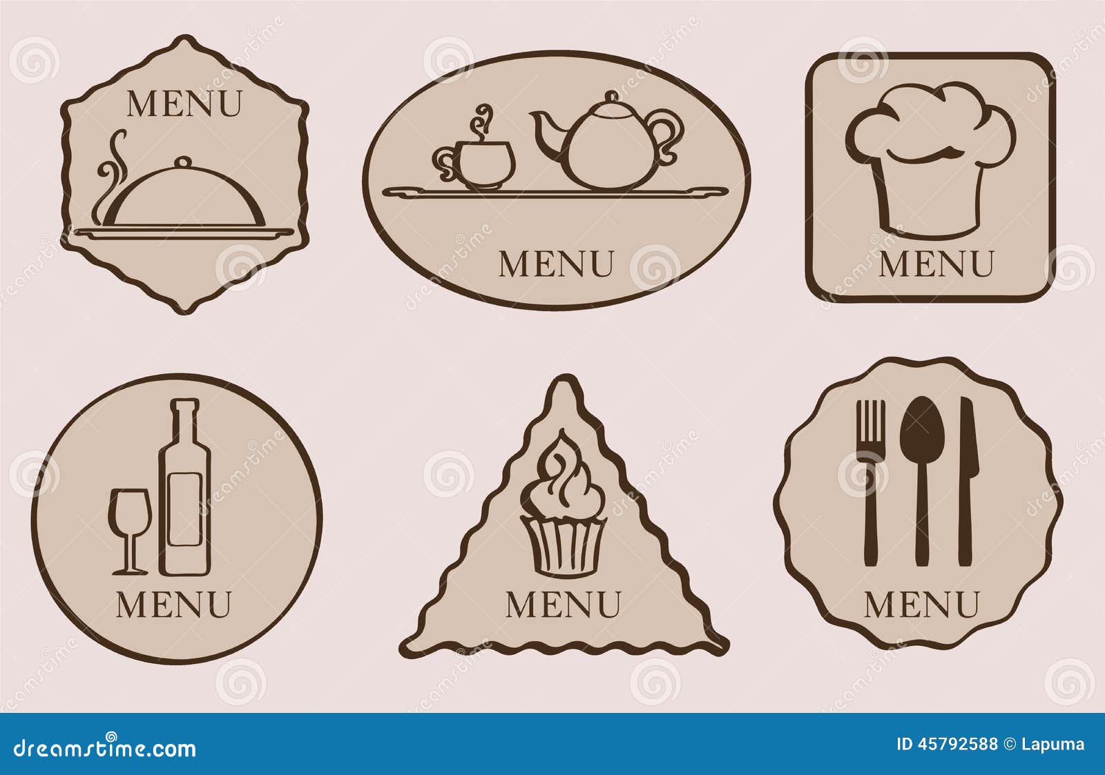 Menu Insieme dell'icona illustrazione vettoriale. Illustrazione di ...