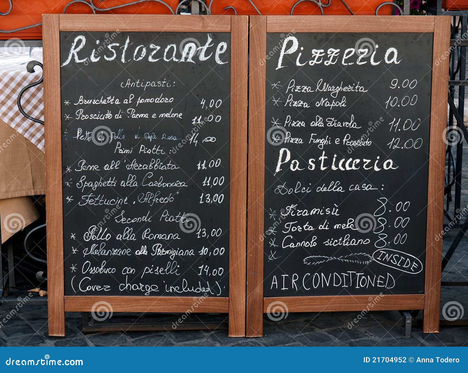 Menu italiano fotografia stock. Immagine di italia, cottura - 21704952