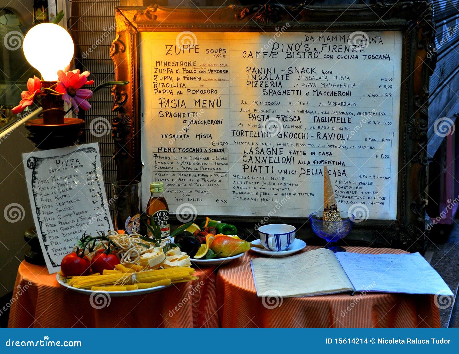 Menu Italiano Del Ristorante Immagine Stock Editoriale - Immagine di ...