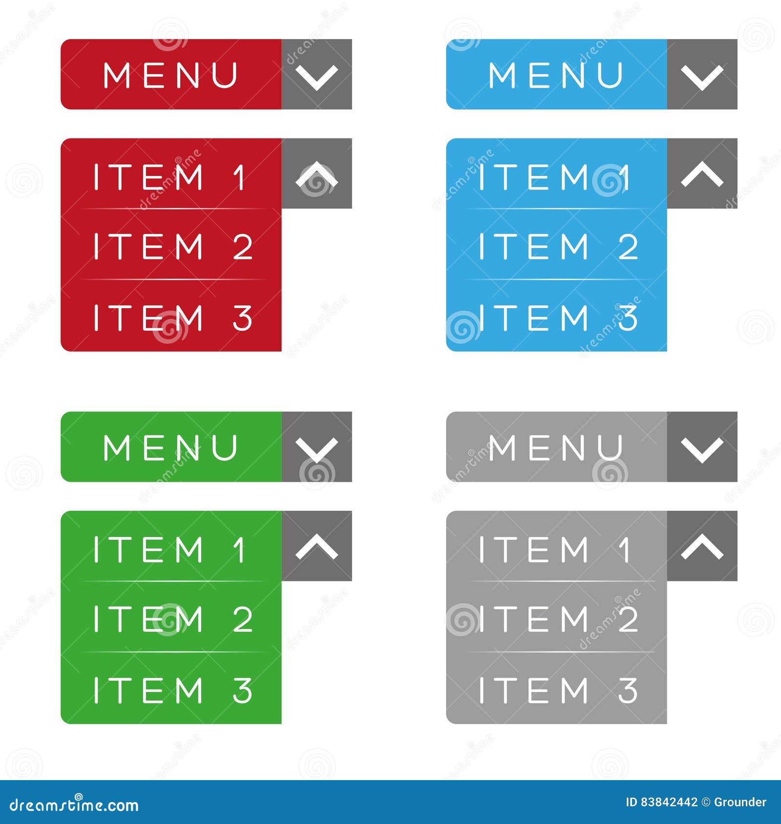 Menu item UX vector stock vector. Illustration of mobile - 83842442