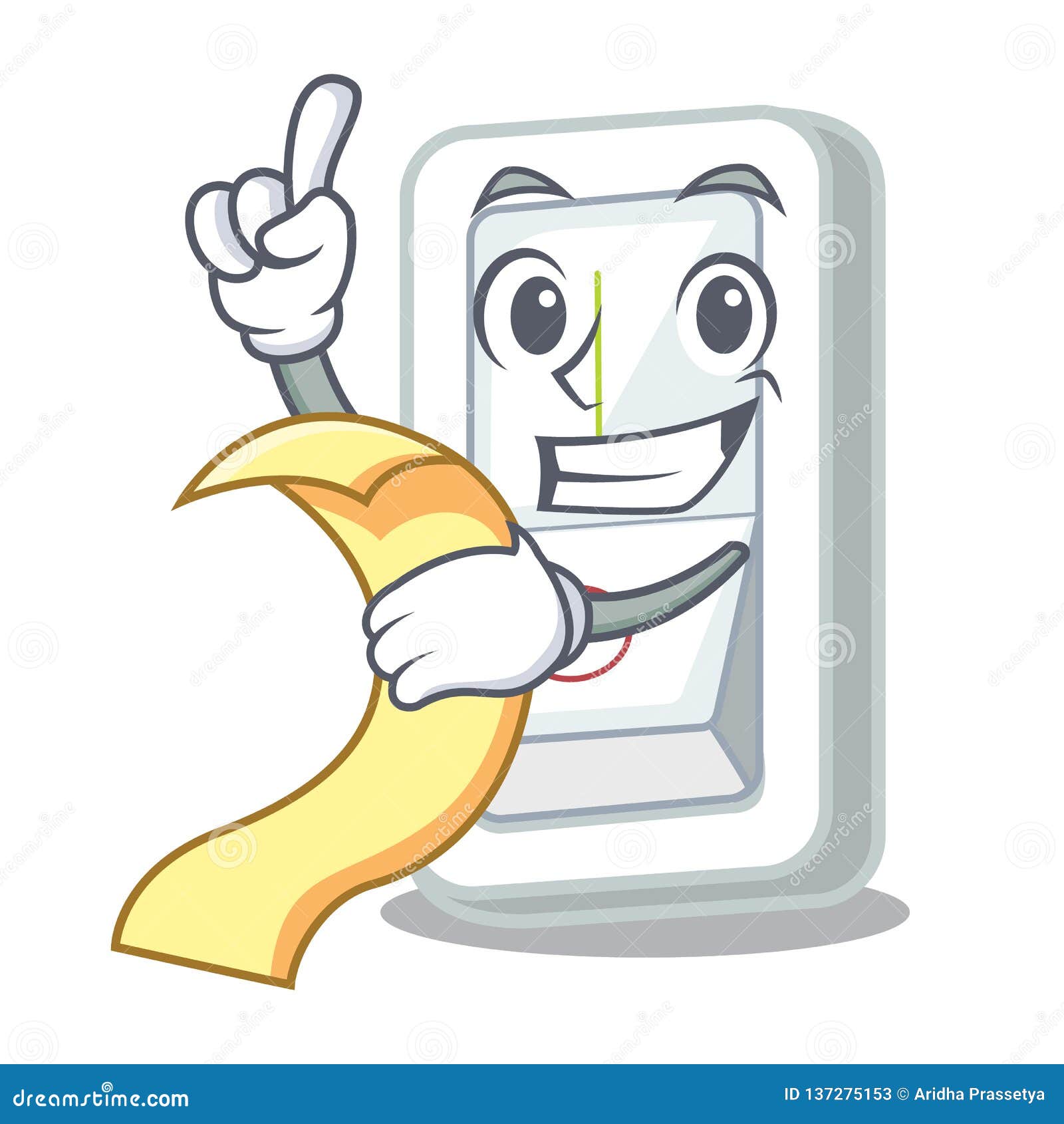With Menu Light Switch is Isolated with Mascot Stock Vector ...