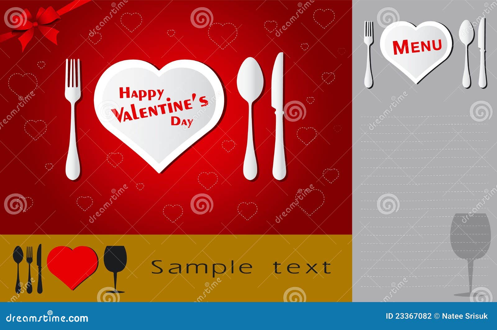 Menu of love stock vector. Illustration of fork, valentine - 23367082