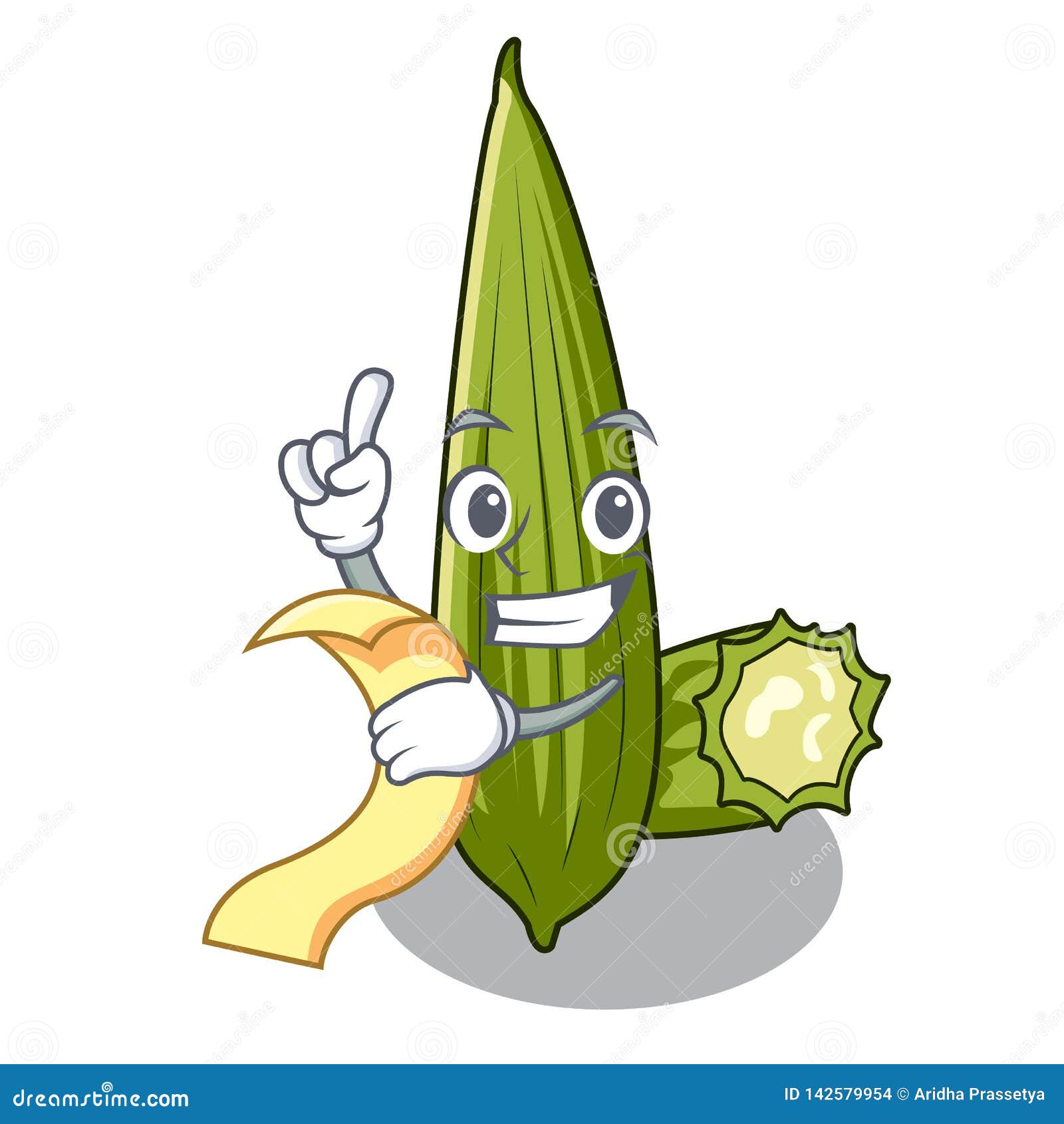 With Menu Luffa in the a Cartoon Shape Stock Vector - Illustration of ...