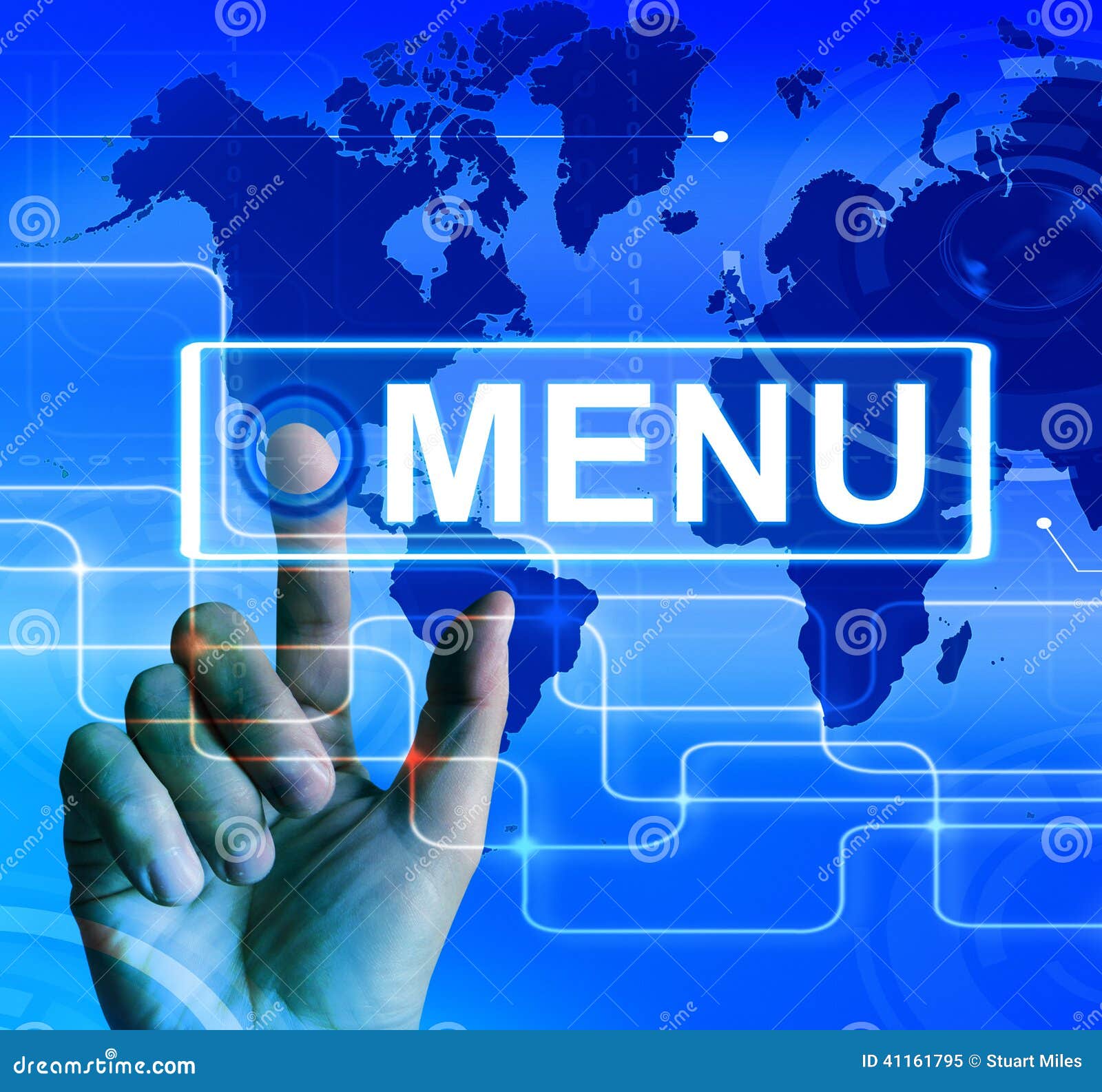 Menu Map Displays International Choices and Options Stock Illustration ...