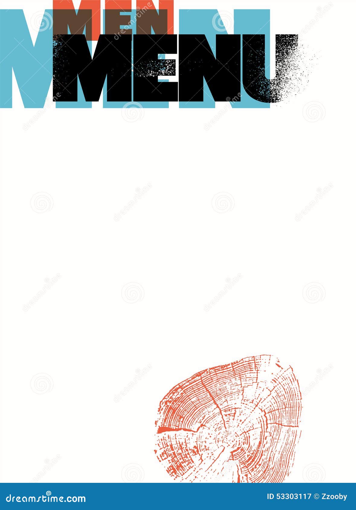 Menu for Men. Typographic Restaurant Menu Design. Vector Illustration ...