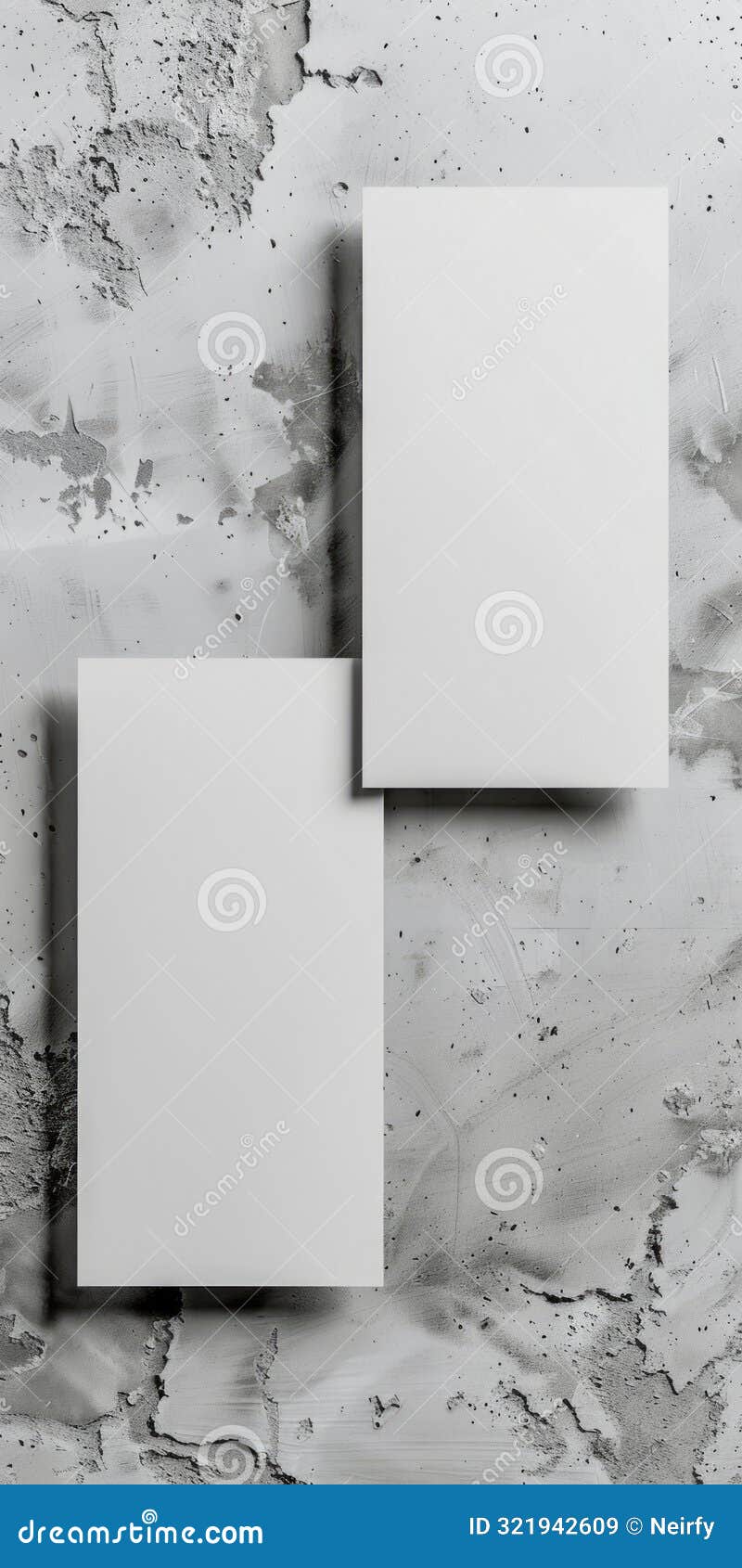 Menu Mock Up Two Empty White Vertical Rectangle Price-list or Menu Mockups Stock Image - Image ...