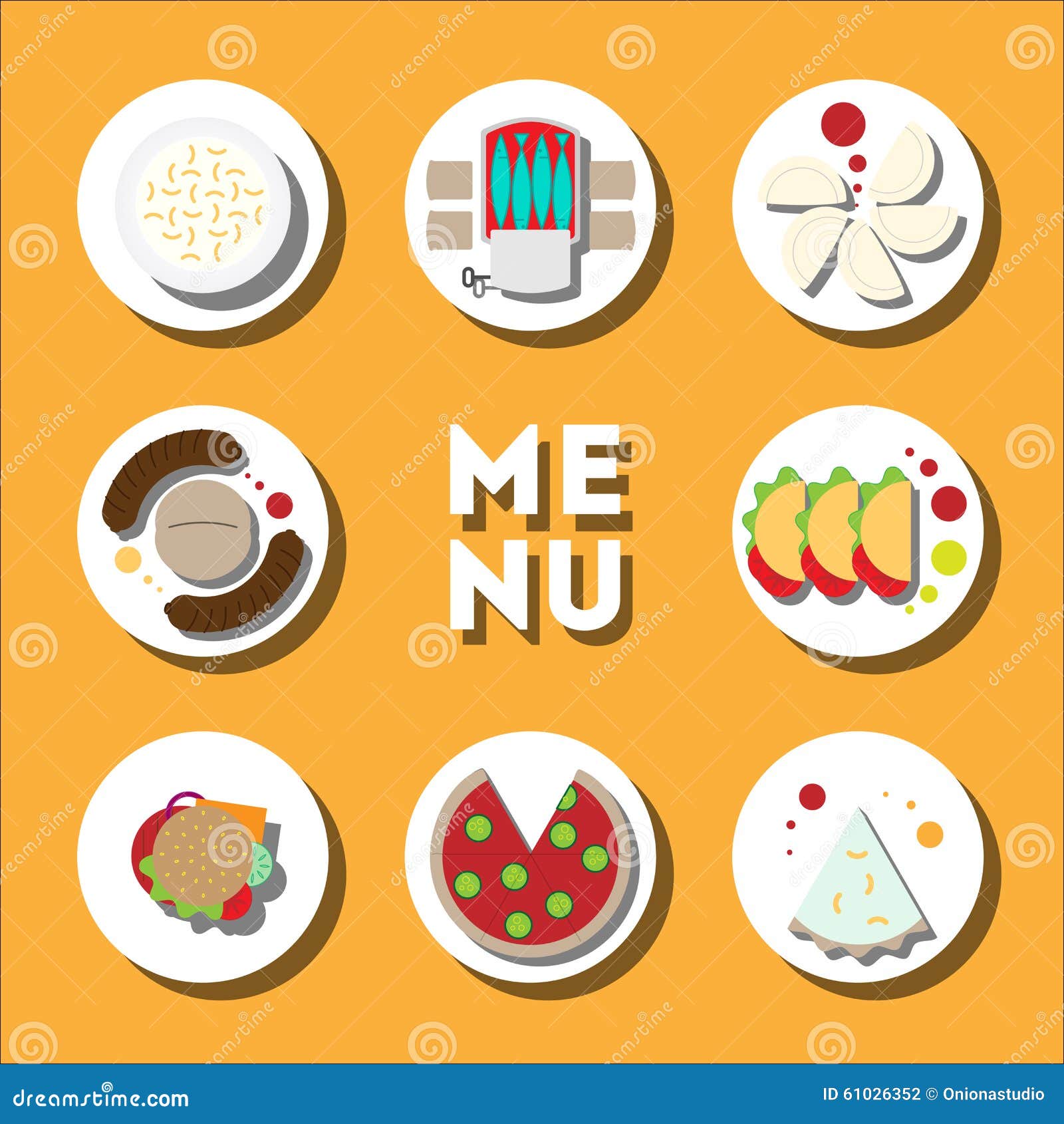 Menu, modern flat icon stock vector. Illustration of interface - 61026352