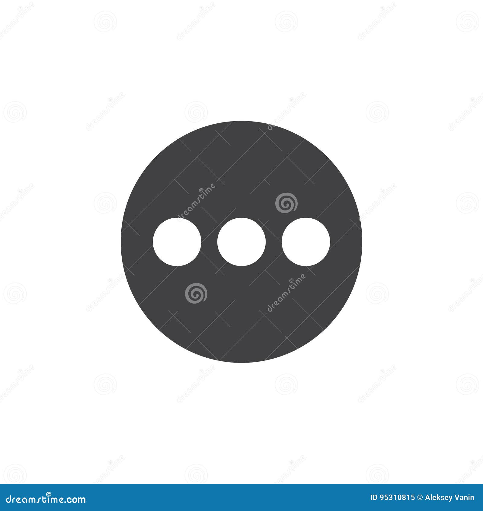 Menu, More Flat Icon. Round Simple Button, Circular Vector Sign Stock ...