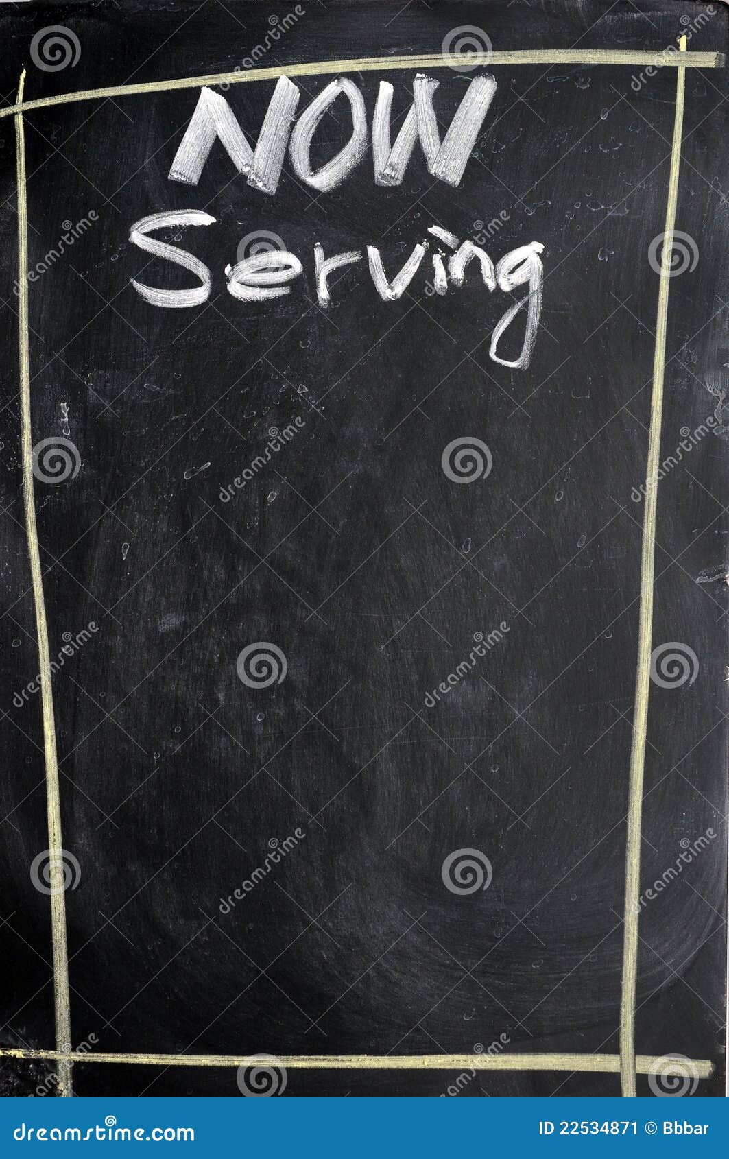 Menu Of Now Serving Stock Image - Image: 22534871