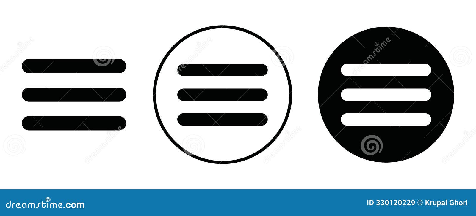 Menu Outline Icon Collection or Set. Menu Thin Vector Line Art Stock ...