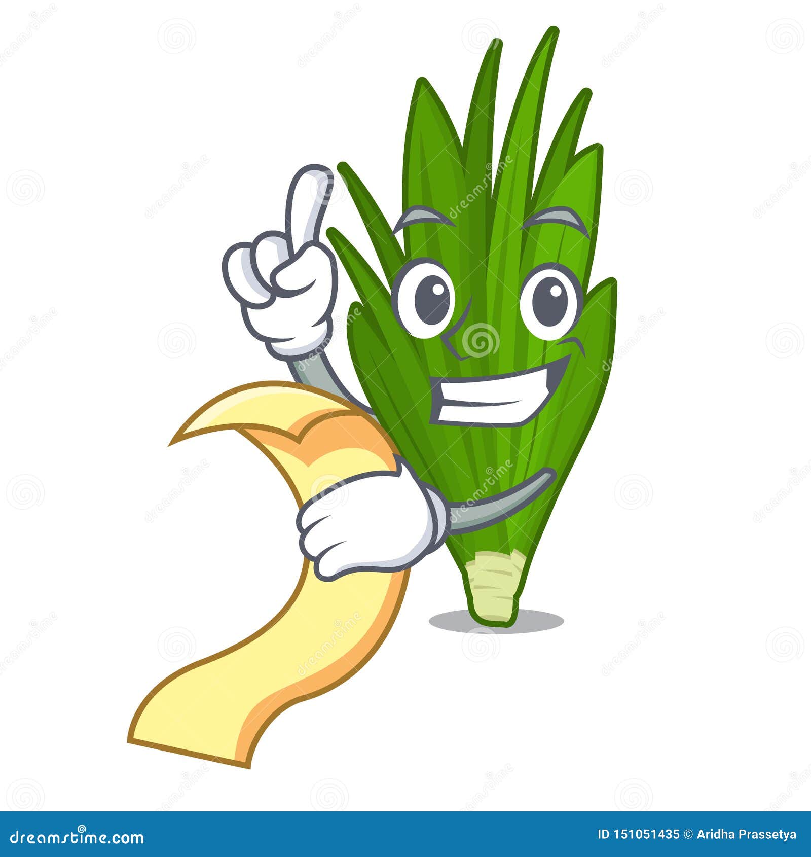 Elf Pandan Leaves Isolated In The Cartoon Vector Illustration ...