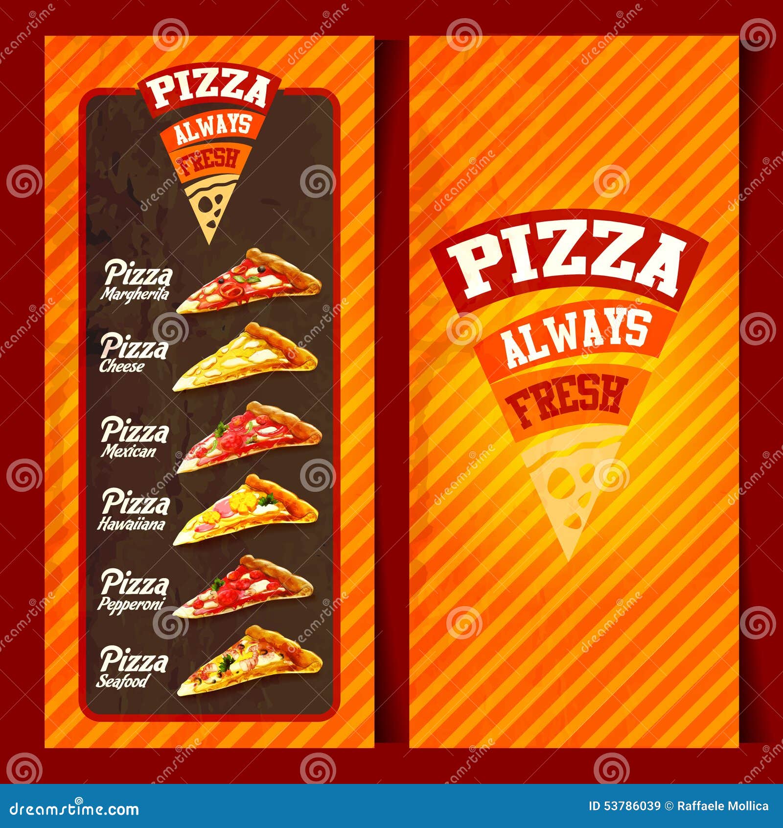 Menu pizza frame vintage stock vector. Illustration of food - 53786039