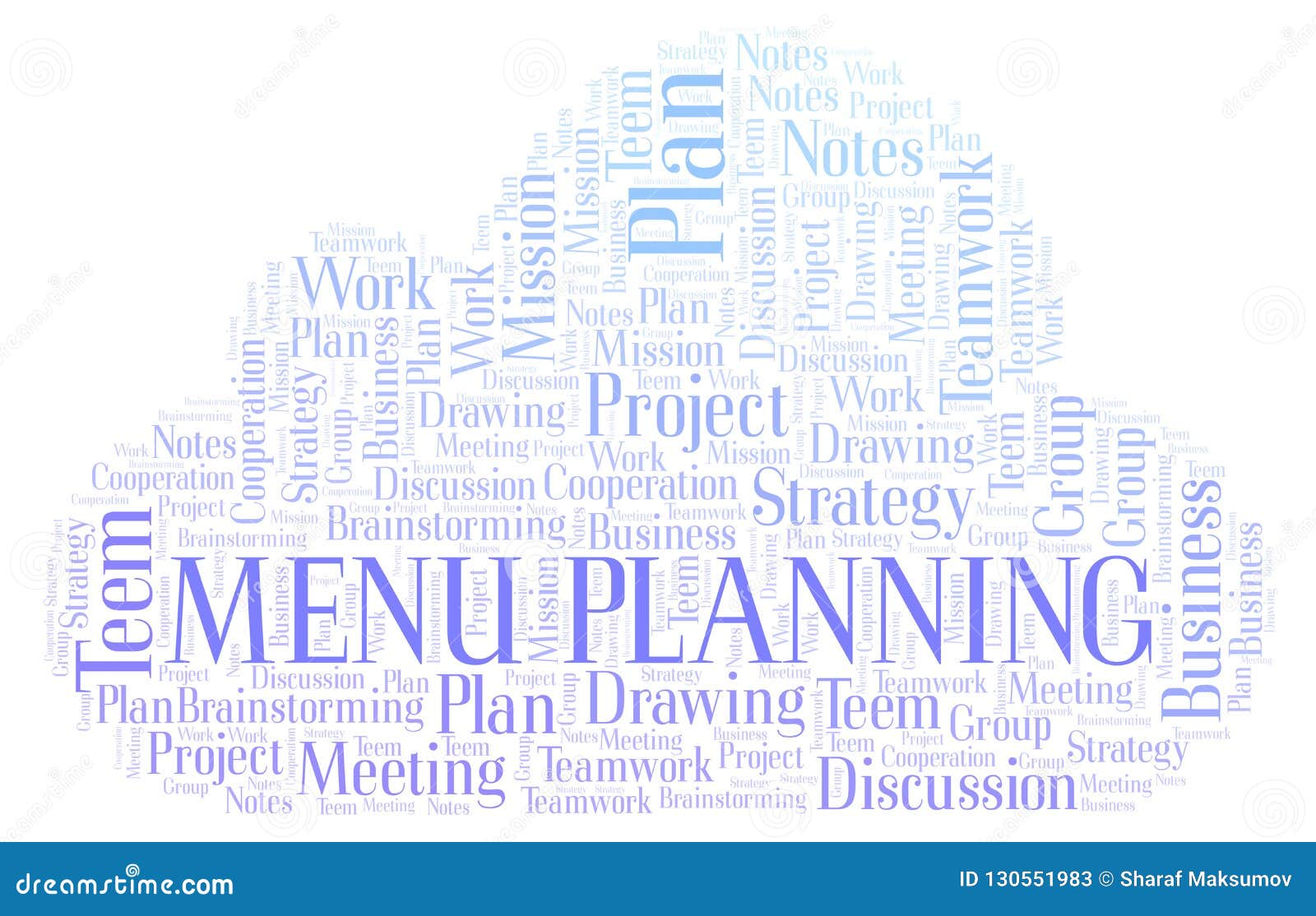 Menu Planning word cloud. stock illustration. Illustration of ...