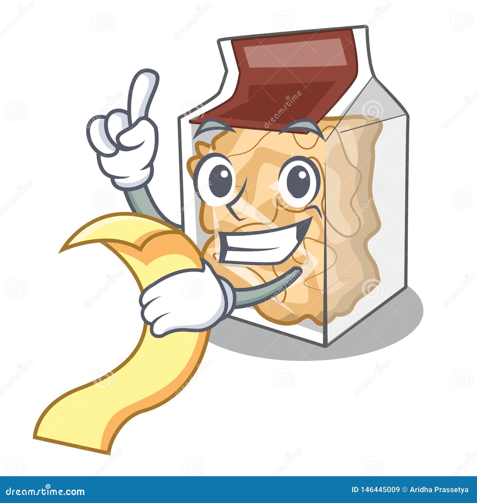 With Menu Pork Rinds in the Mascot Shape Stock Vector - Illustration of ...