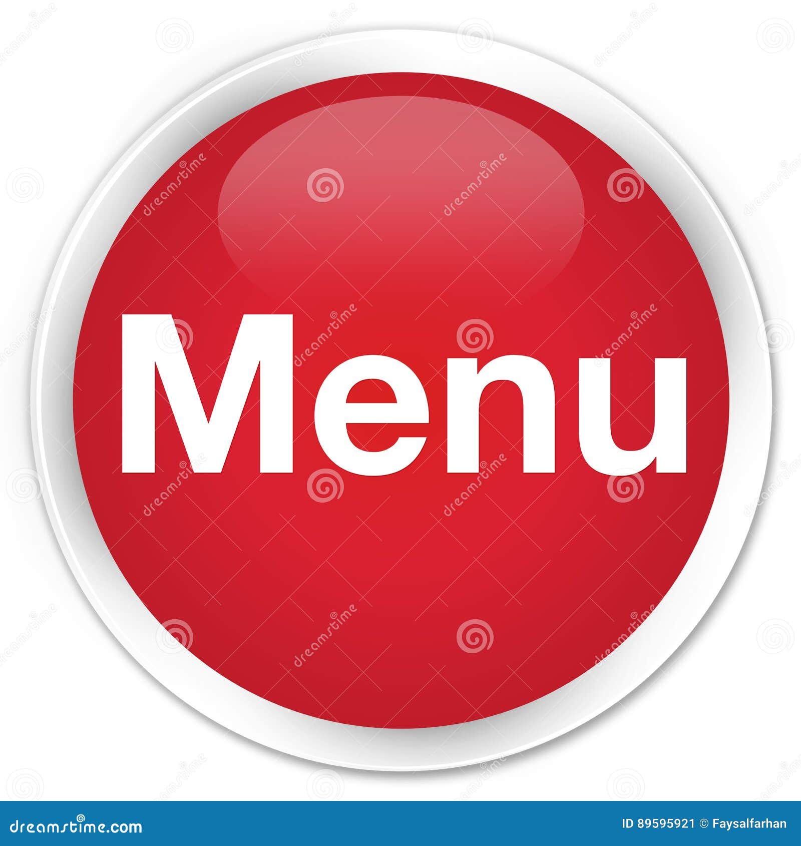Menu Premium Red Round Button Stock Illustration - Illustration of menu ...