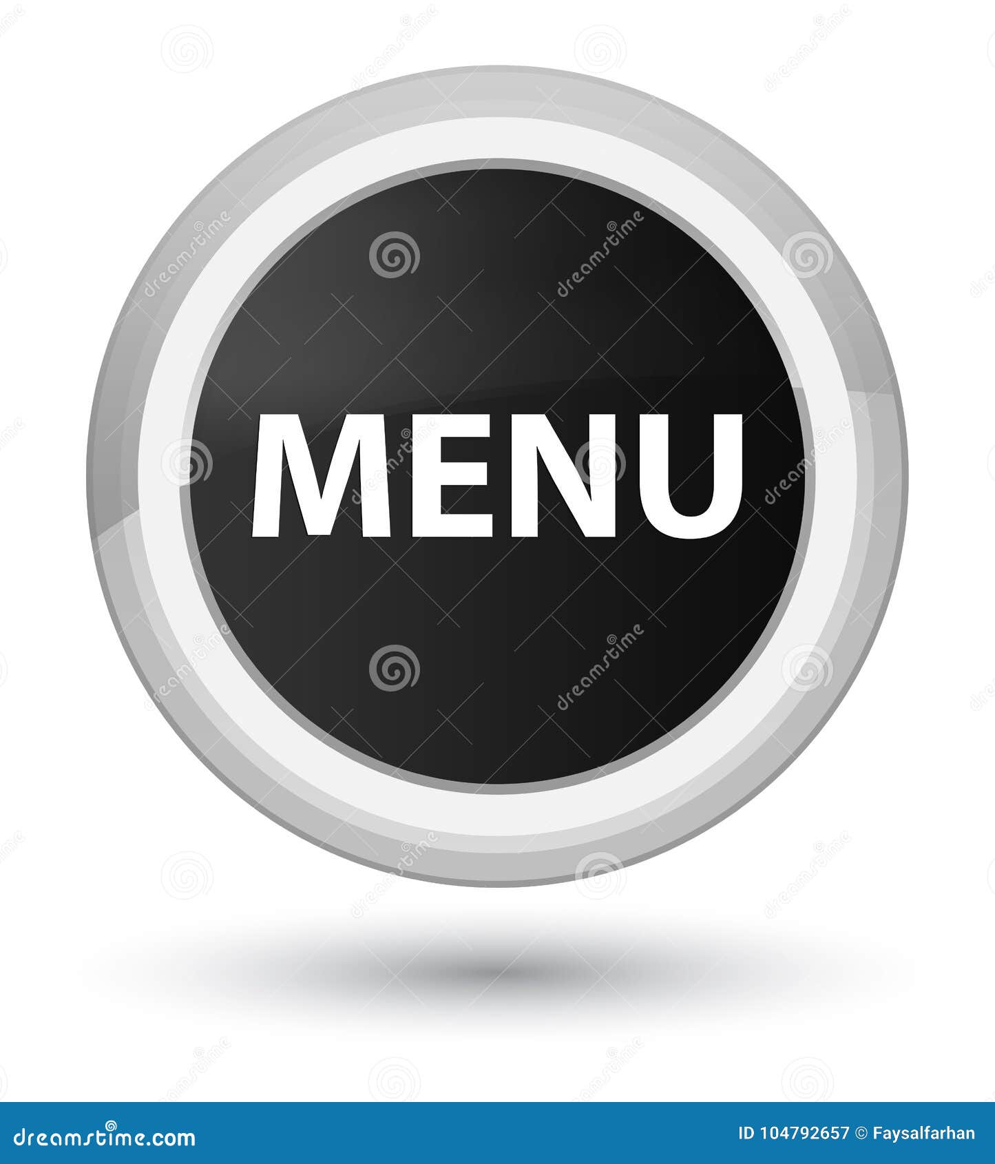 Menu Prime Black Round Button Stock Illustration - Illustration of ...