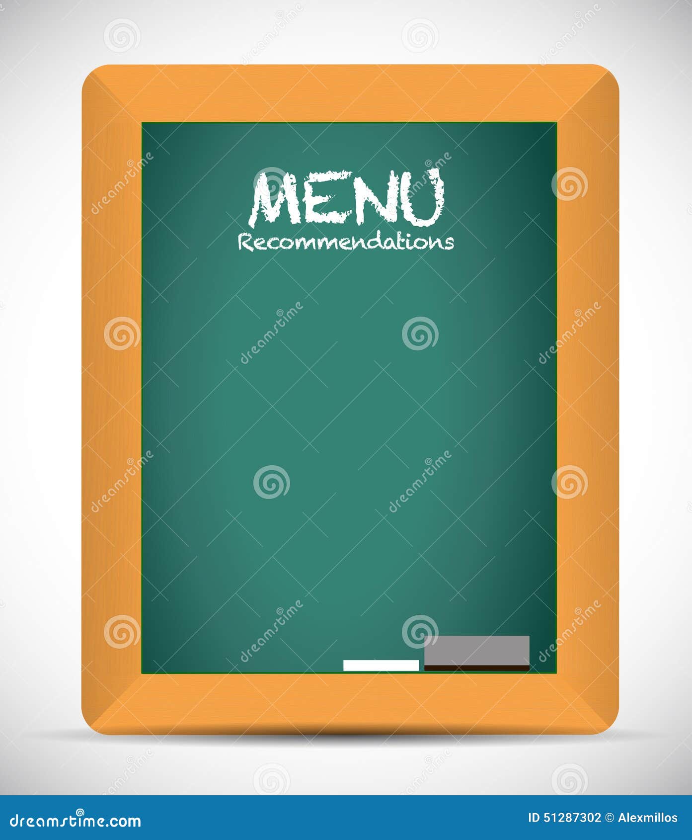 Menu Recommendations Board Sign Stock Illustration - Illustration of ...