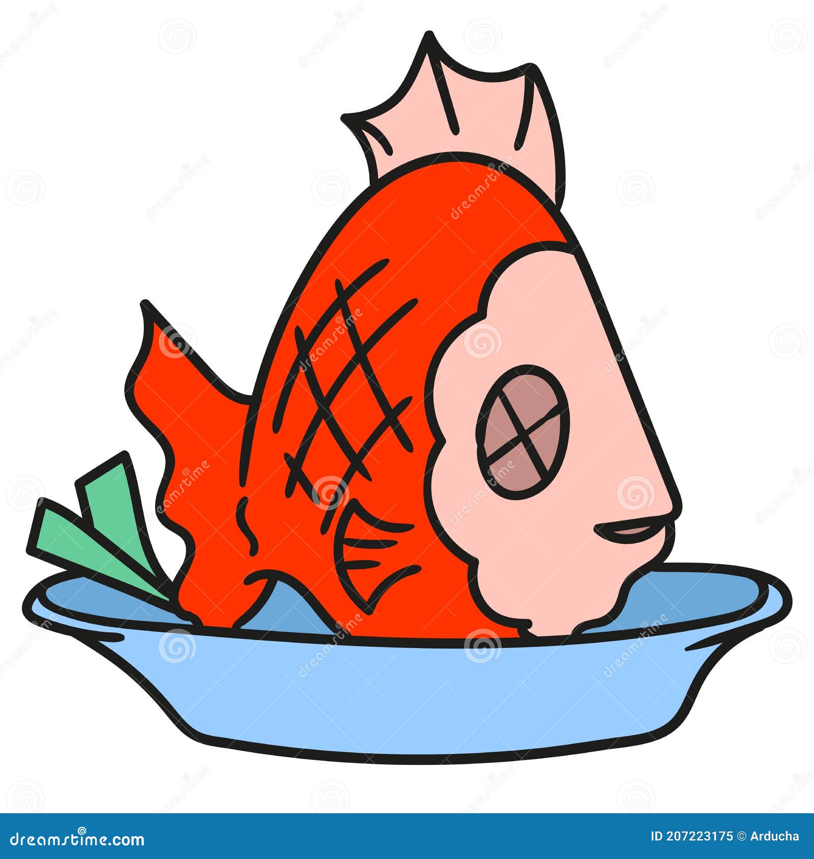 A menu of red snapper stock vector. Illustration of cartoon - 207223175