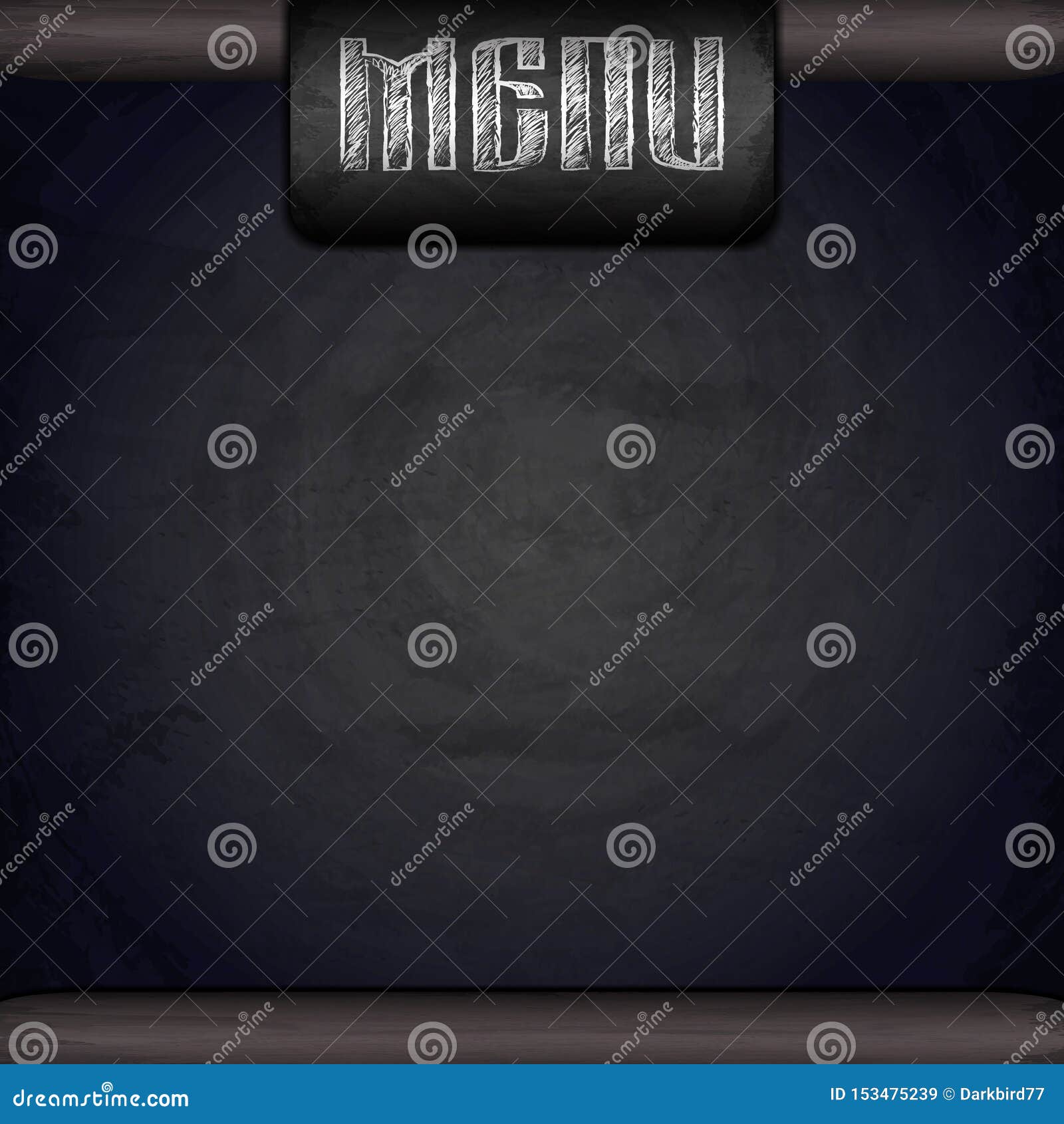 Menu of Restaurant on Black Chalkboard Background Stock Illustration ...