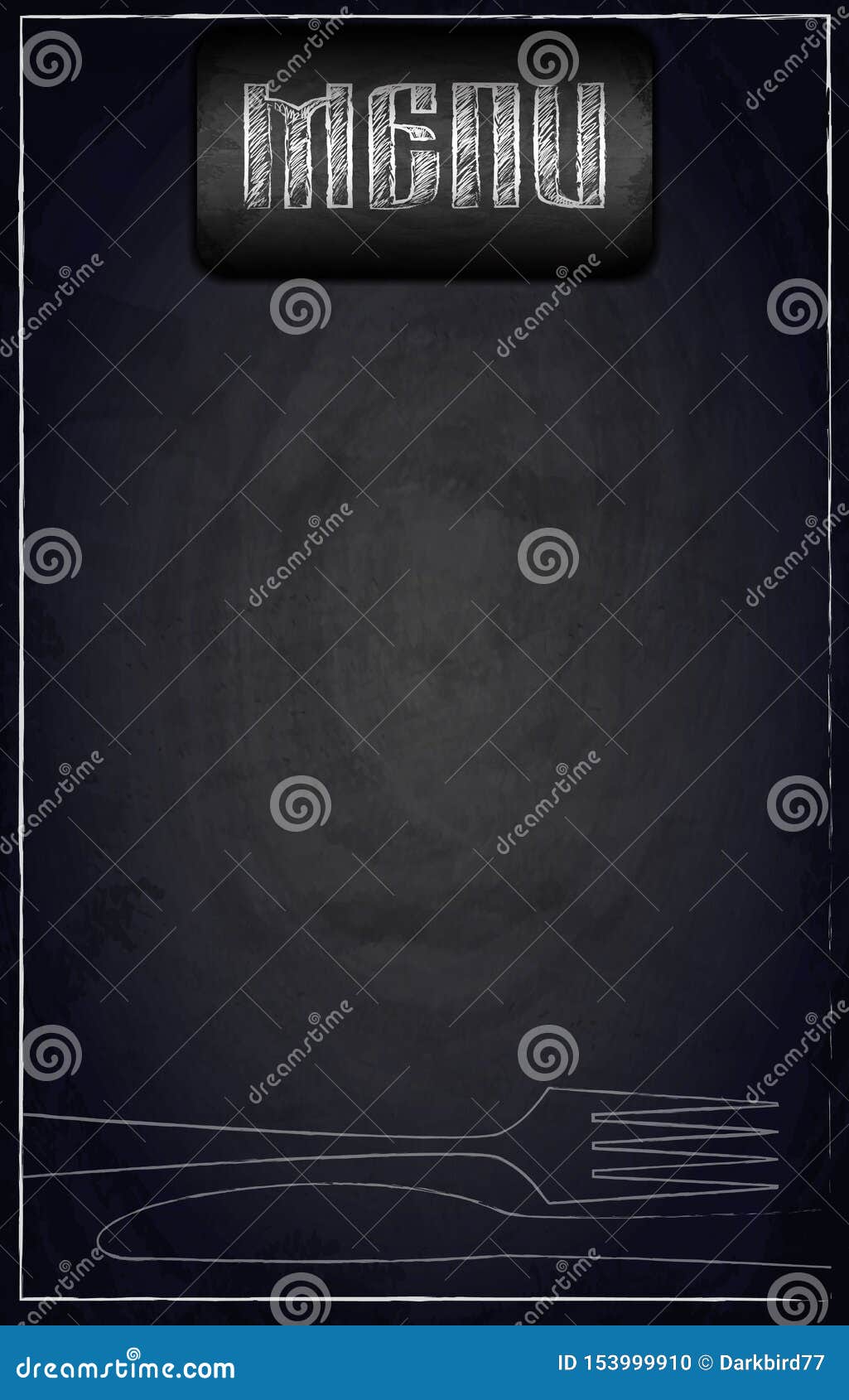 Menu of Restaurant on Black Chalkboard Background Stock Illustration ...