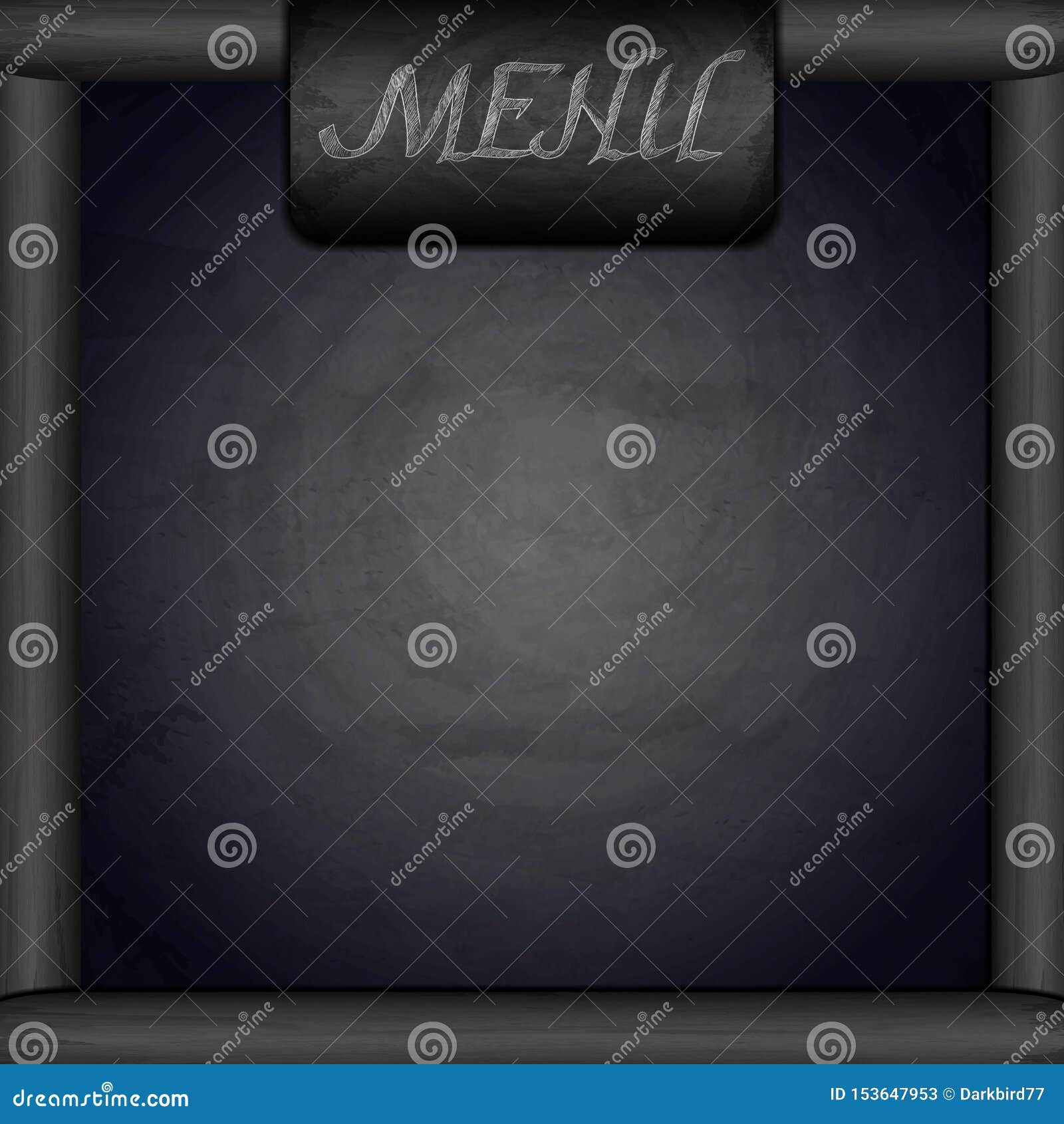 Menu of Restaurant on Black Chalkboard Background Stock Illustration ...