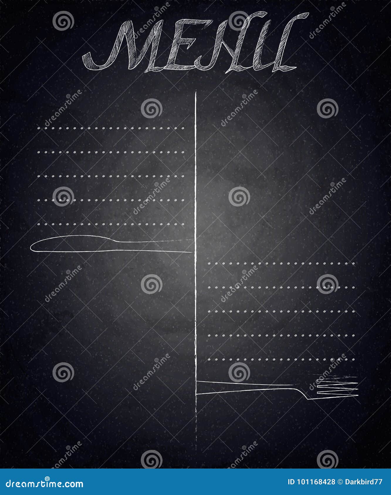 Black Chalkboard Menu