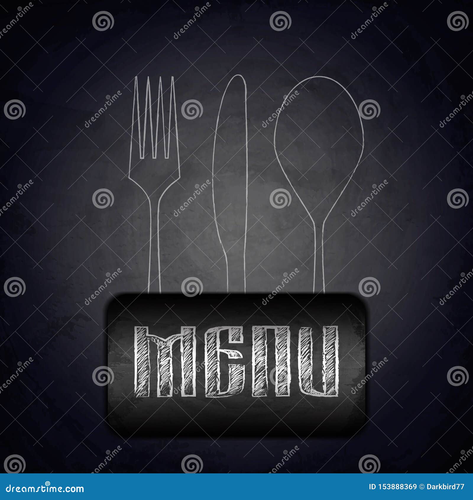 Menu of Restaurant on Black Chalkboard Background Stock Illustration ...