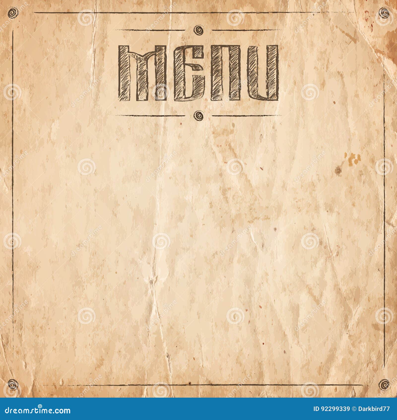 Menu of Restaurant on the Old Paper Background Stock Illustration ...