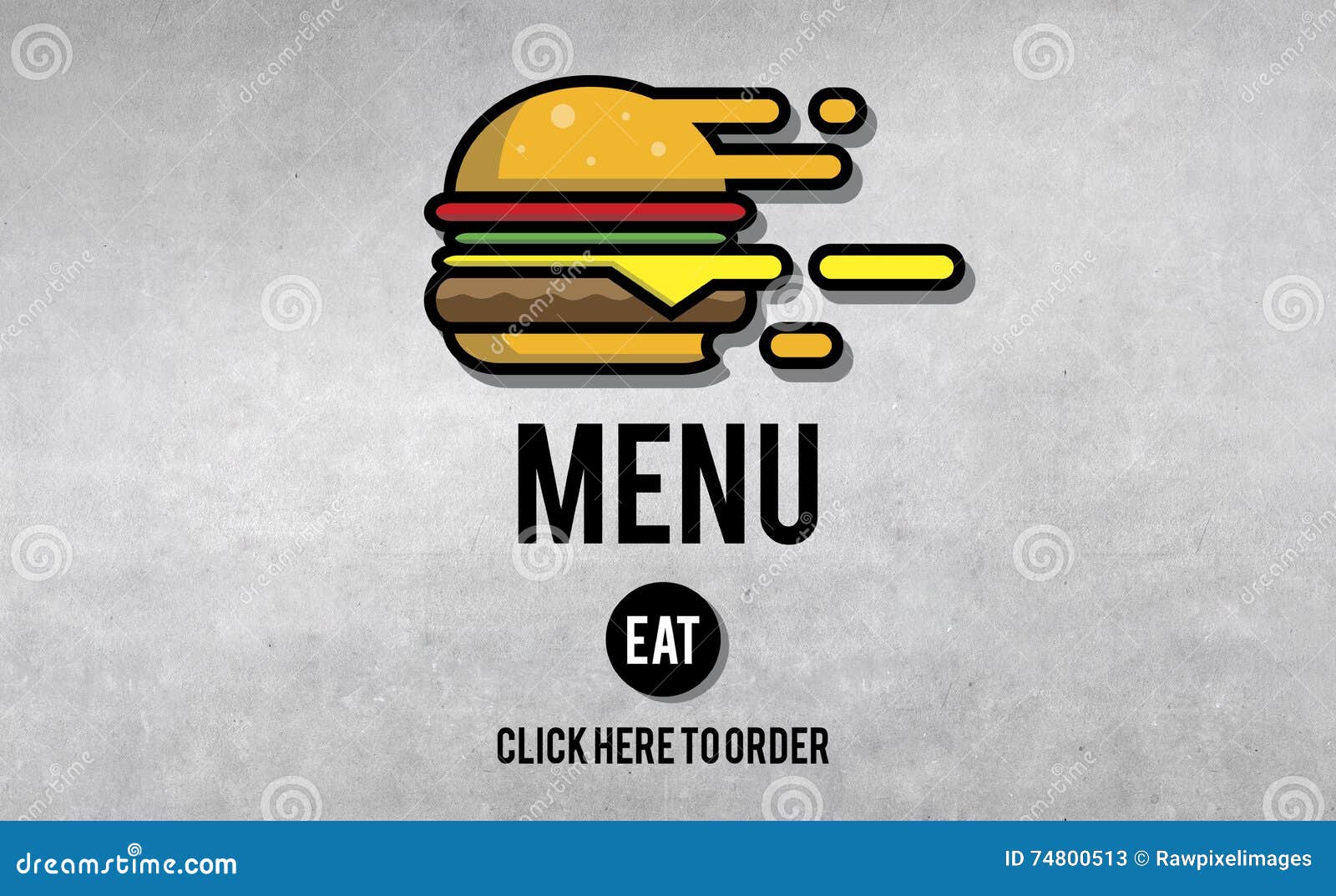 Menu Restaurant Order Now Online Burger Fast Food Concept Stock Image ...