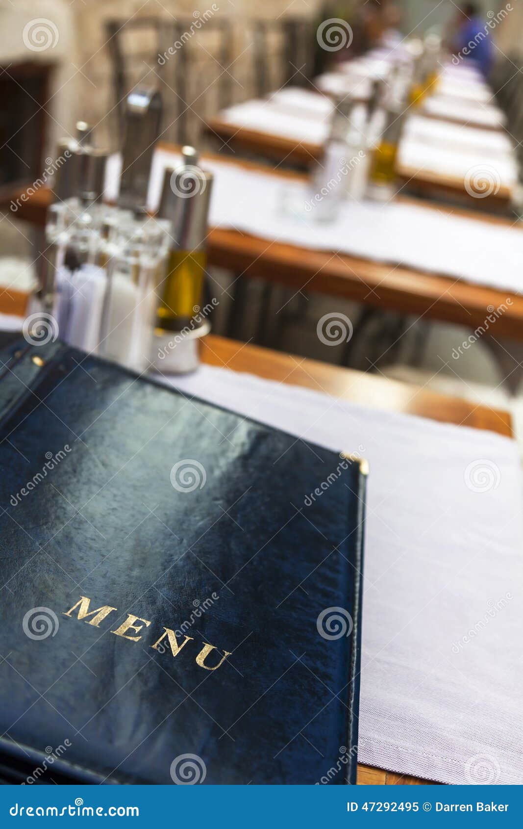 Menu on a Restaurant Table stock image. Image of field - 47292495