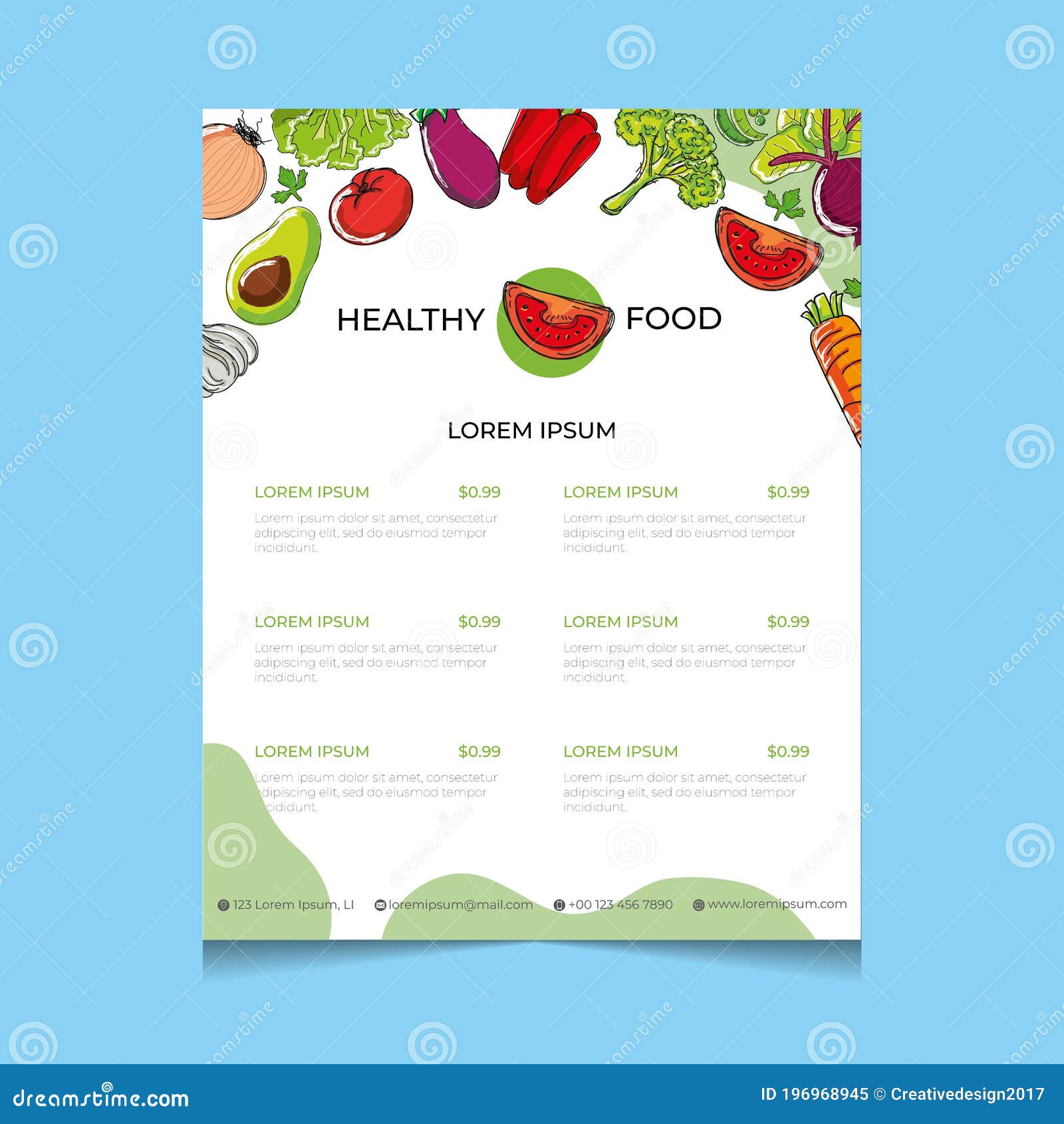 Menu Restaurant Templates with Vegetables Stock Vector - Illustration ...