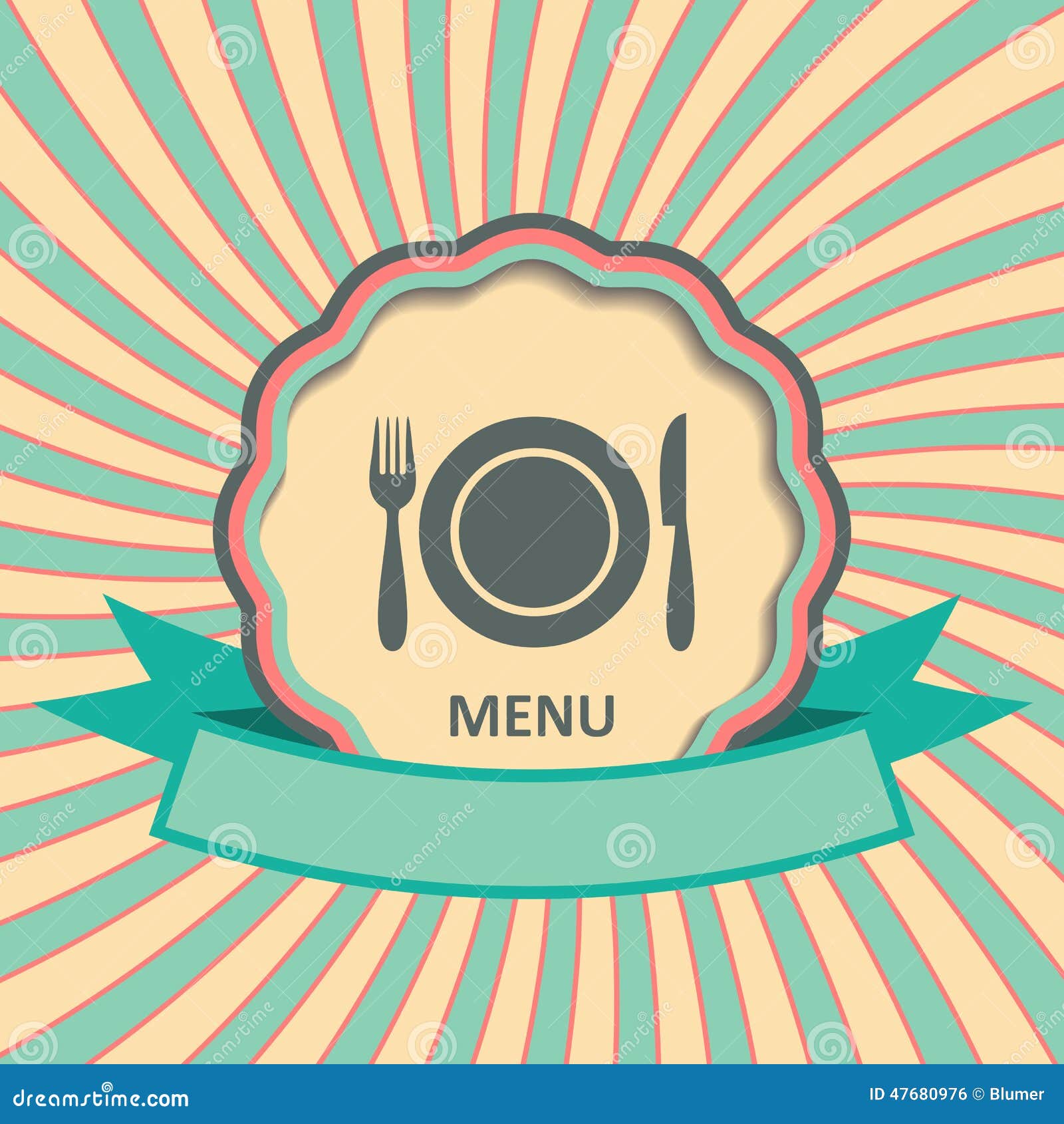 Menu retro label stock vector. Illustration of food, icon - 47680976