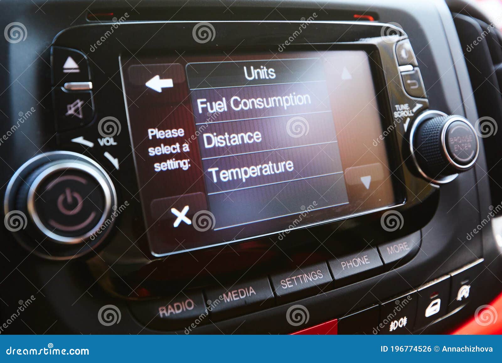 Menu and Select Button on Multimedia Control Panel of Head Unit in ...