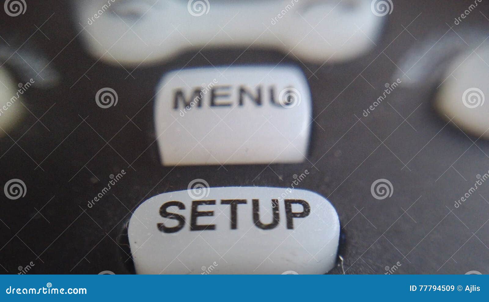Menu and setup stock image. Image of menu, control, panel - 77794509