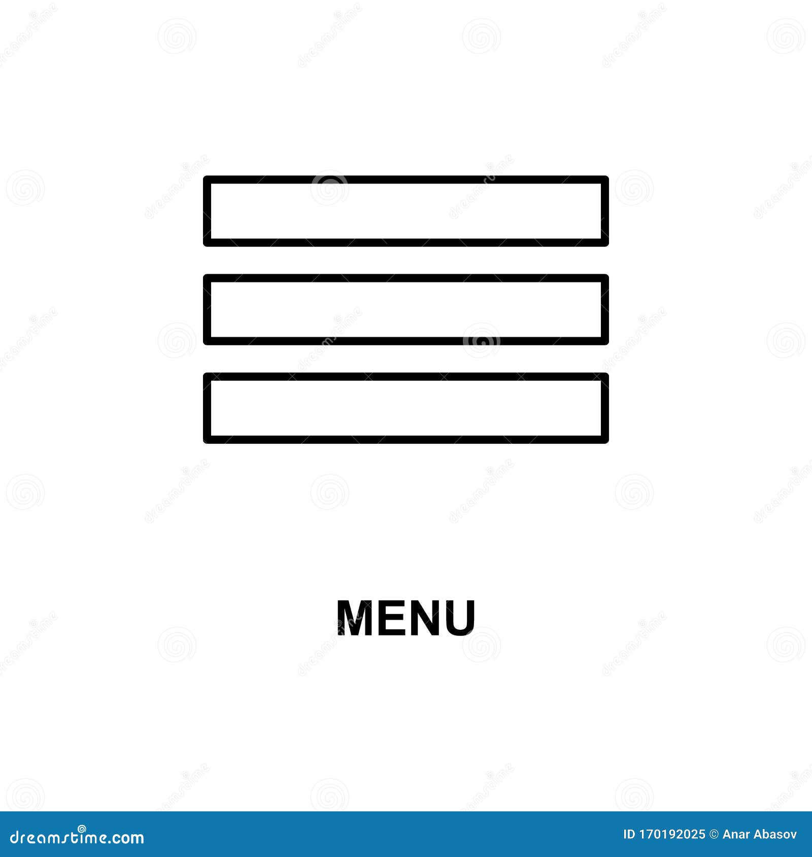 Menu Sign Icon. Element of Simple Web Icon with Name for Mobile Concept ...